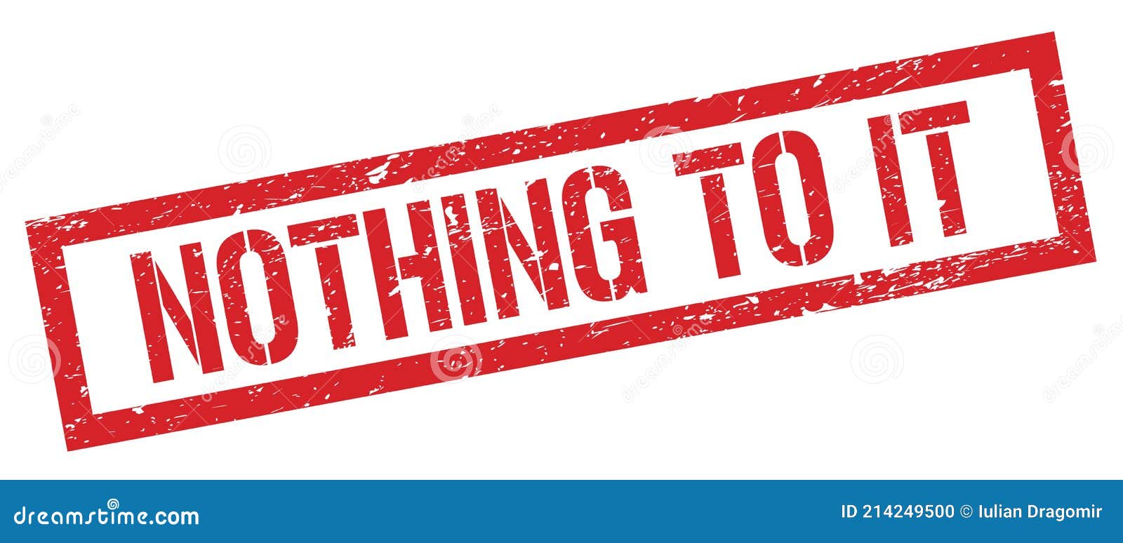 NOTHING TO it Red Grungy Rectangle Stamp Stock Illustration ...