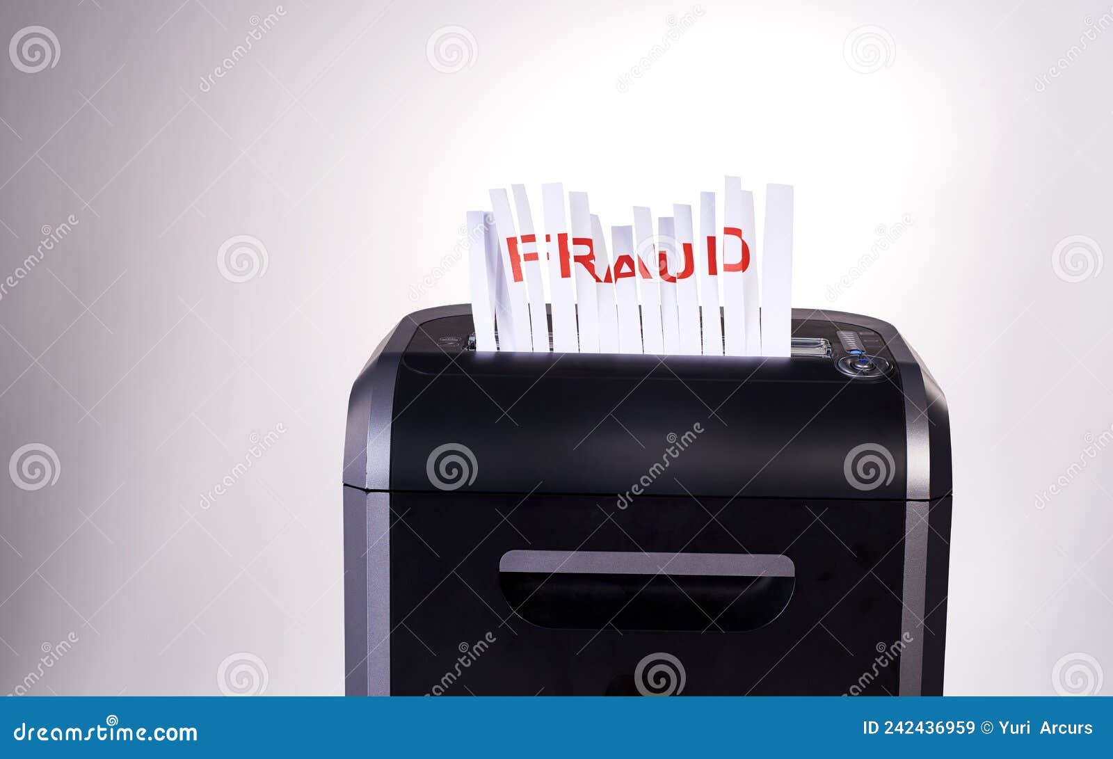 Nothing To See Here. Studio Shot of Paper Being Shredded. Stock Image ...