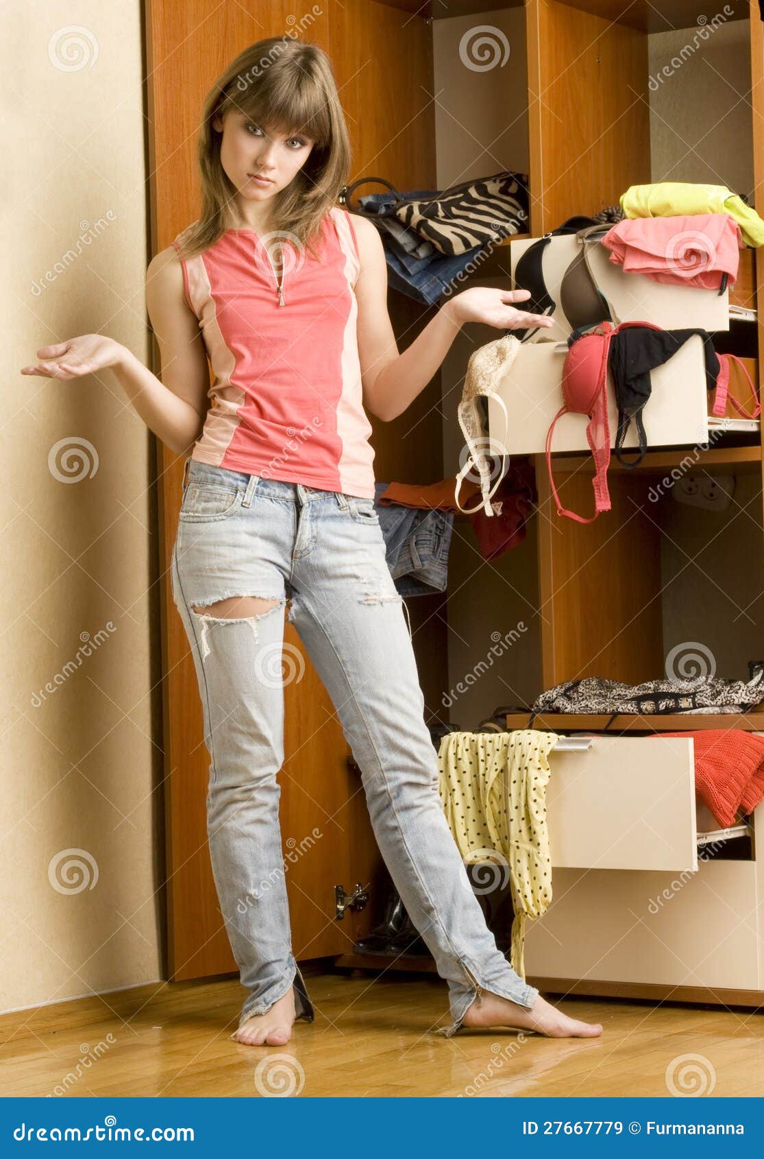 Nothing to wear! stock image. Image of fashion, femininity - 27667779
