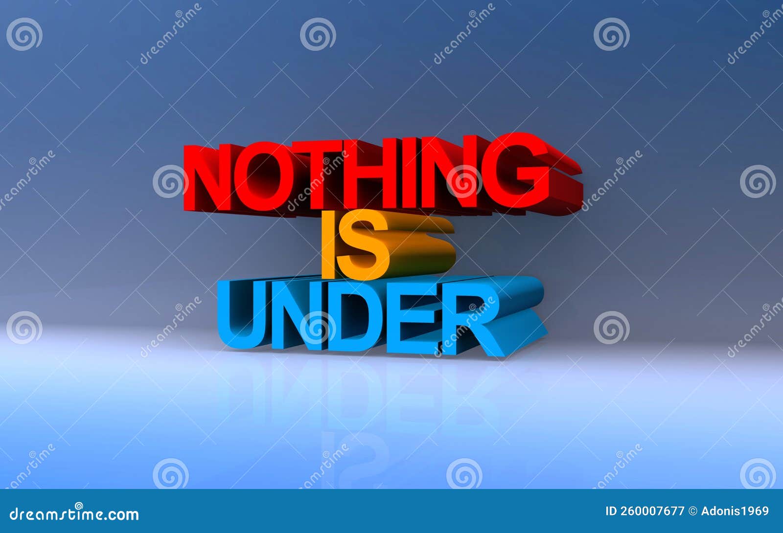 Nothing is under on blue stock illustration. Illustration of isolated ...