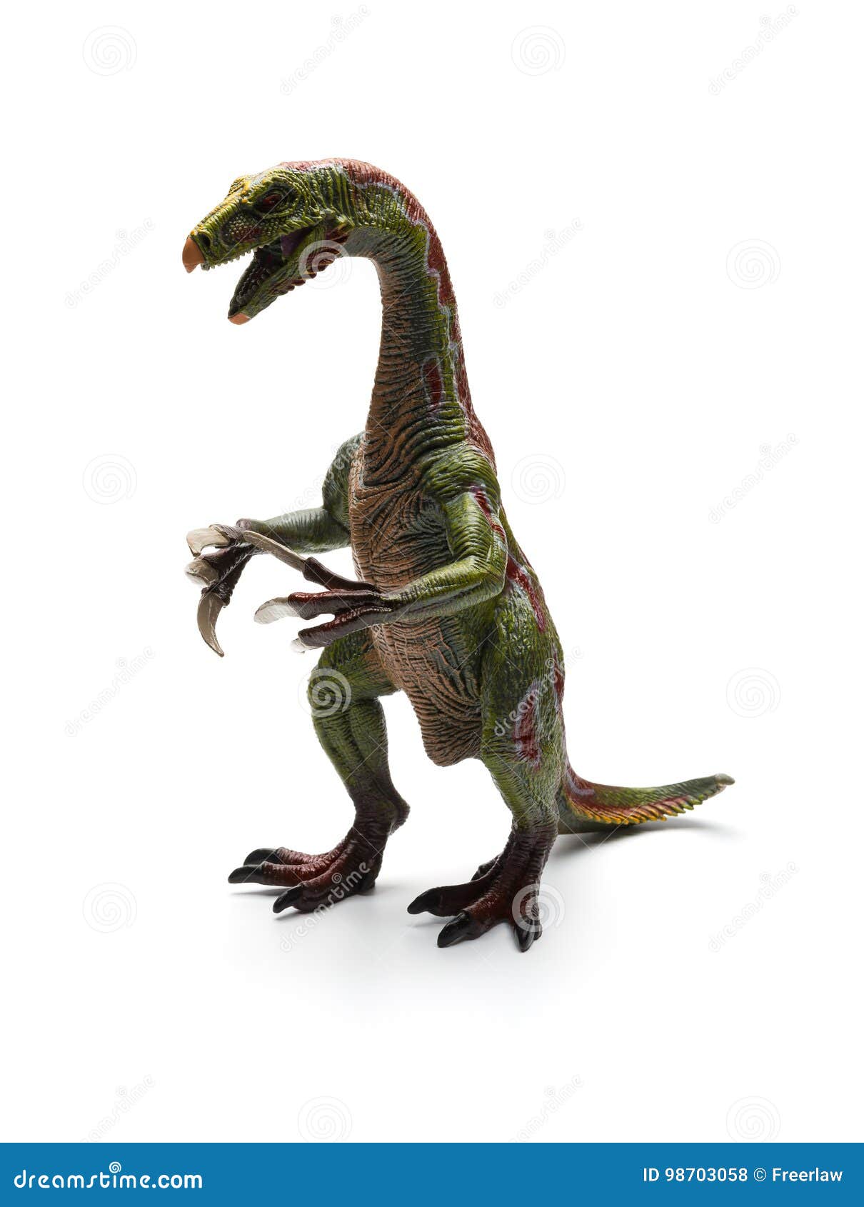Nothronychus Toy on White Background Stock Photo - Image of prehistoric ...