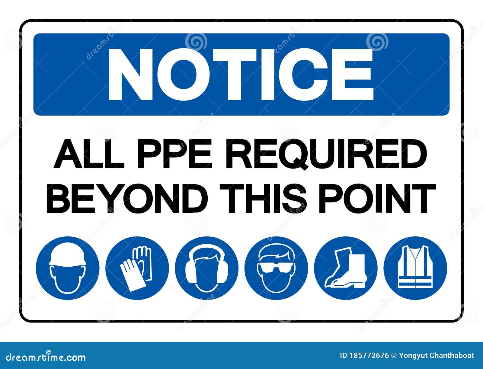 Notice All PPE Required Beyond this Point Symbol Sign ,Vector ... Notice All PPE Required Beyond this Point Symbol Sign ,Vector ...