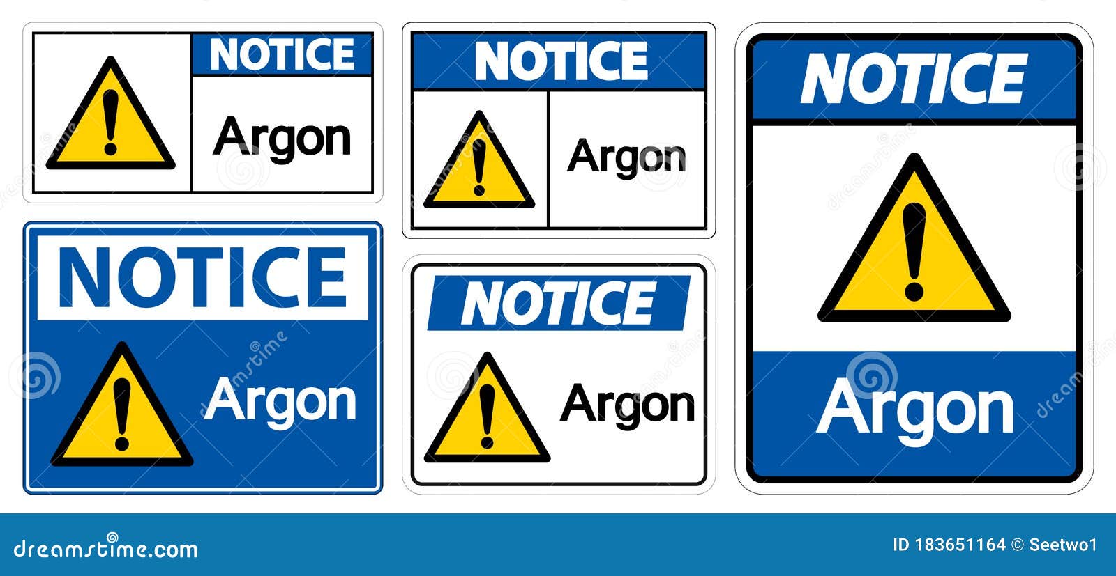 Notice Argon Symbol Sign Isolate on White Background,Vector ...