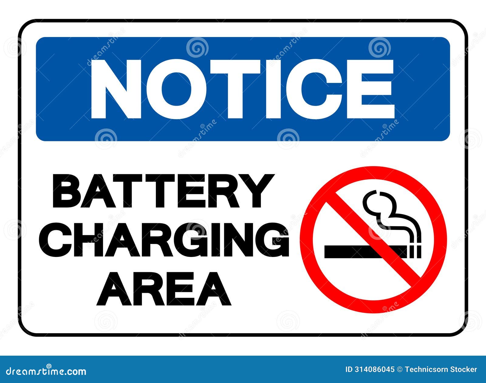 Notice Battery Charging Area Symbol Sign, Vector Illustration, Isolate ...