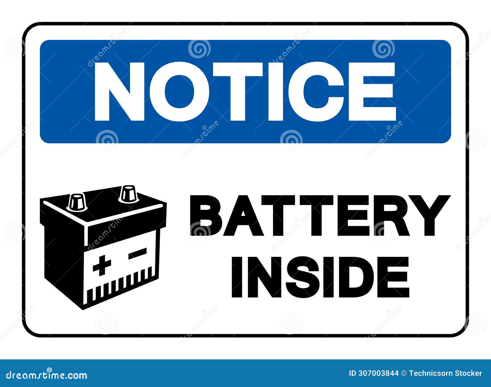 Notice Battery Inside Symbol Sign, Vector Illustration, Isolated on ...