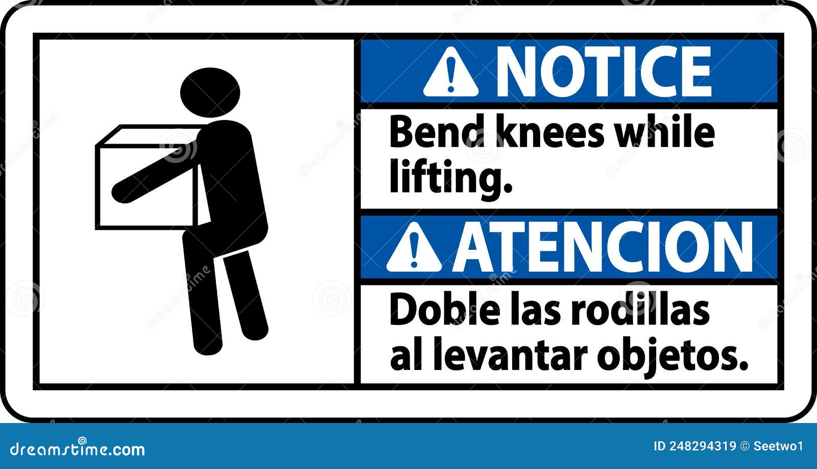 Notice Lifting Hazard Symbol Sign, Vector Illustration, Isolate On ...