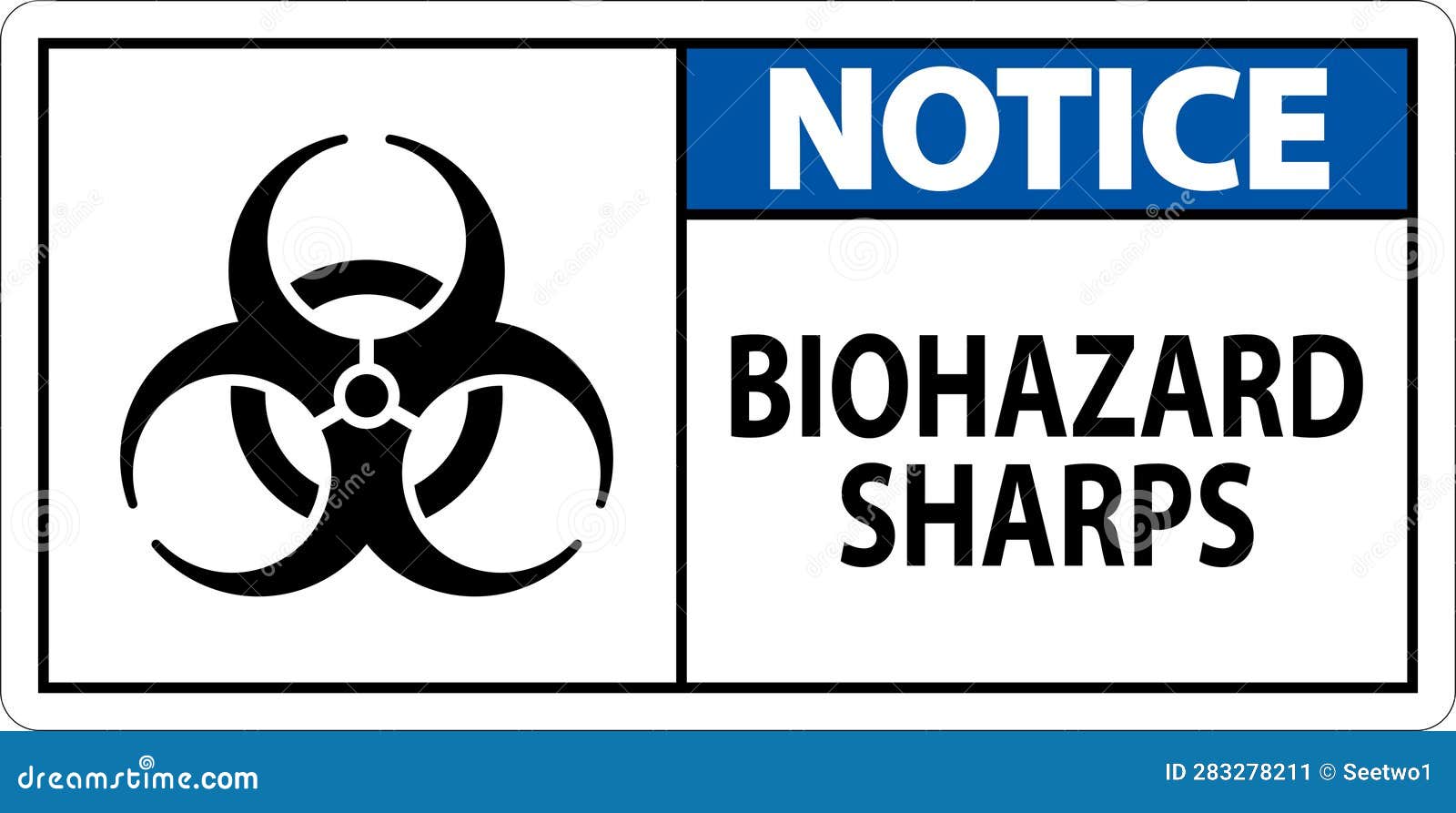 Notice Sharps Disposal Symbol Sign, Vector Illustration, Isolated On ...