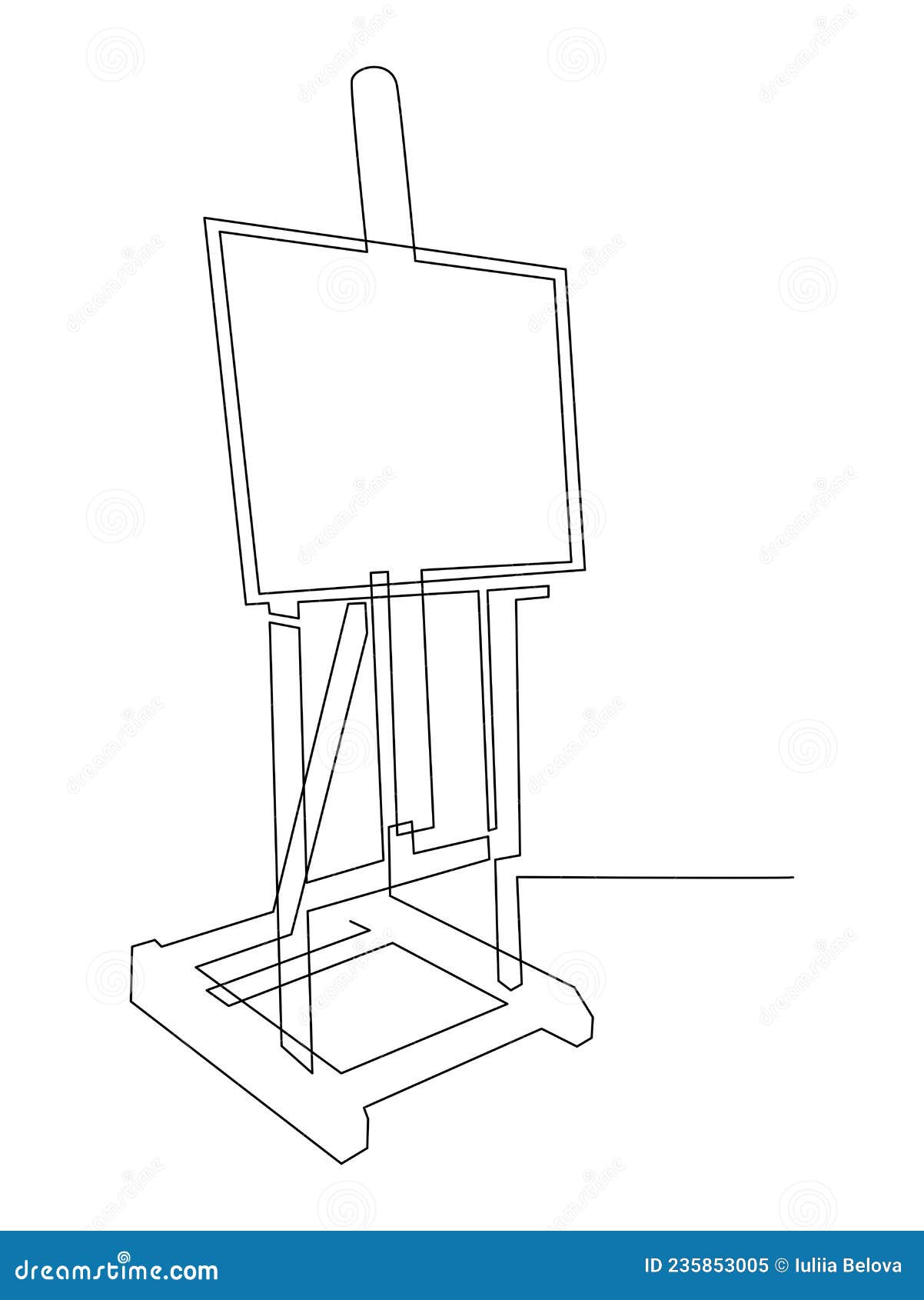 Notice Board. Easel with a Tablet. Mockup for an Advertising Poster ...