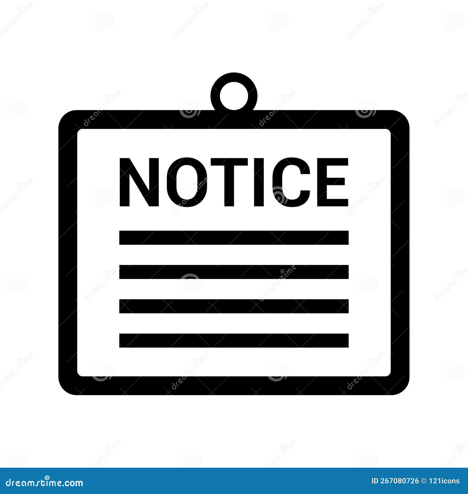 Notice board icon stock illustration. Illustration of reminder - 267080726