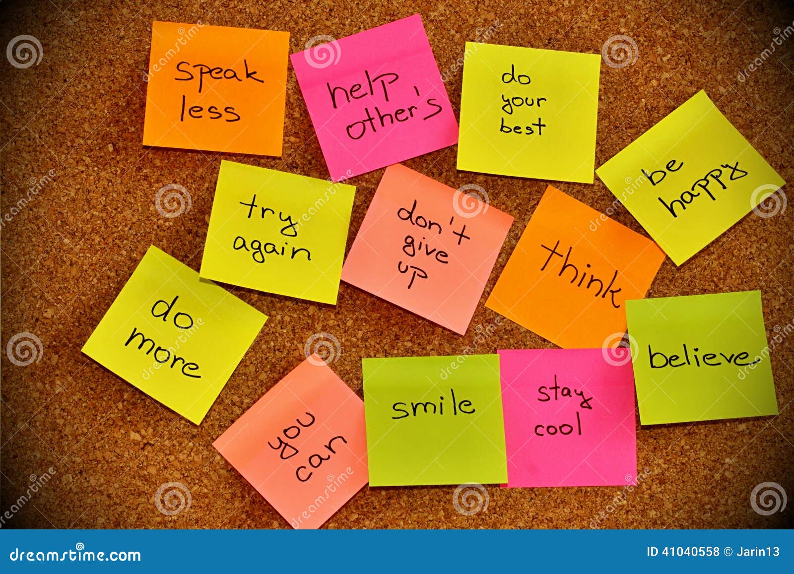 Notice Board with Sticky Note Pads Stock Photo - Image of note, info ...