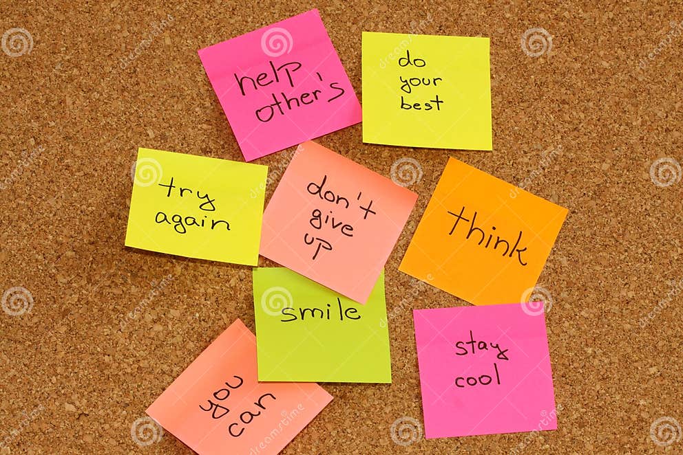Notice Board with Sticky Note Pads Stock Image - Image of business ...