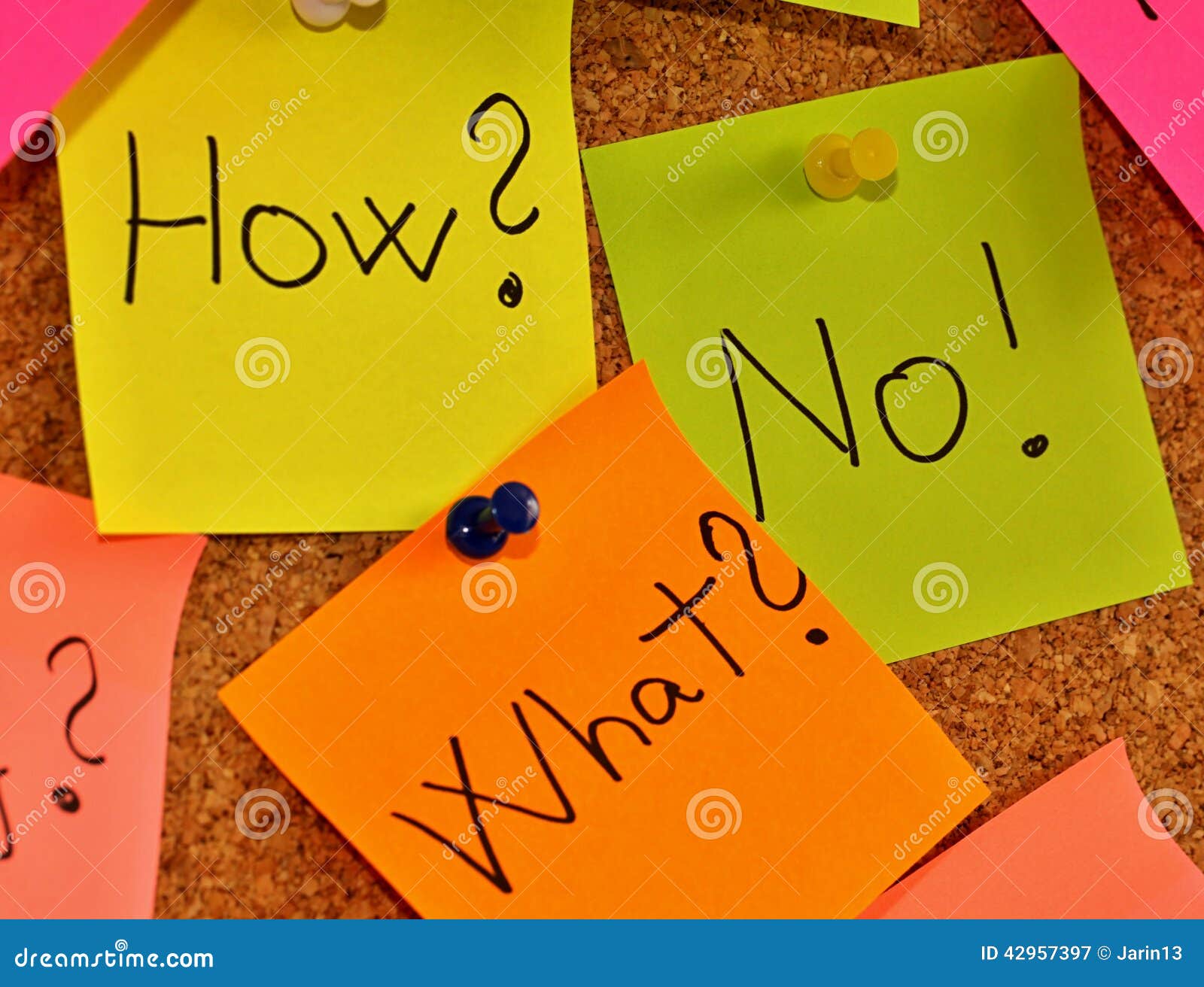 Notice Board with Sticky Note Pads Stock Image - Image of note ...