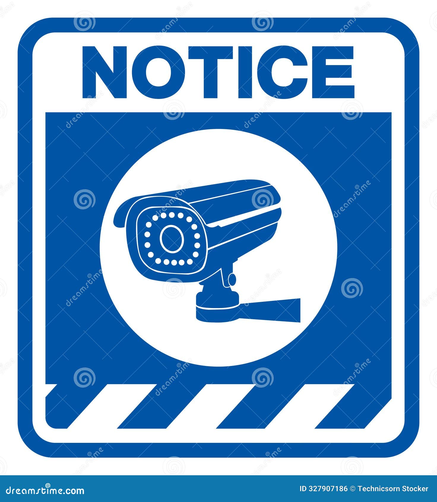 Notice CCTV Security Symbol Sign, Vector Illustration, Isolate on White ...