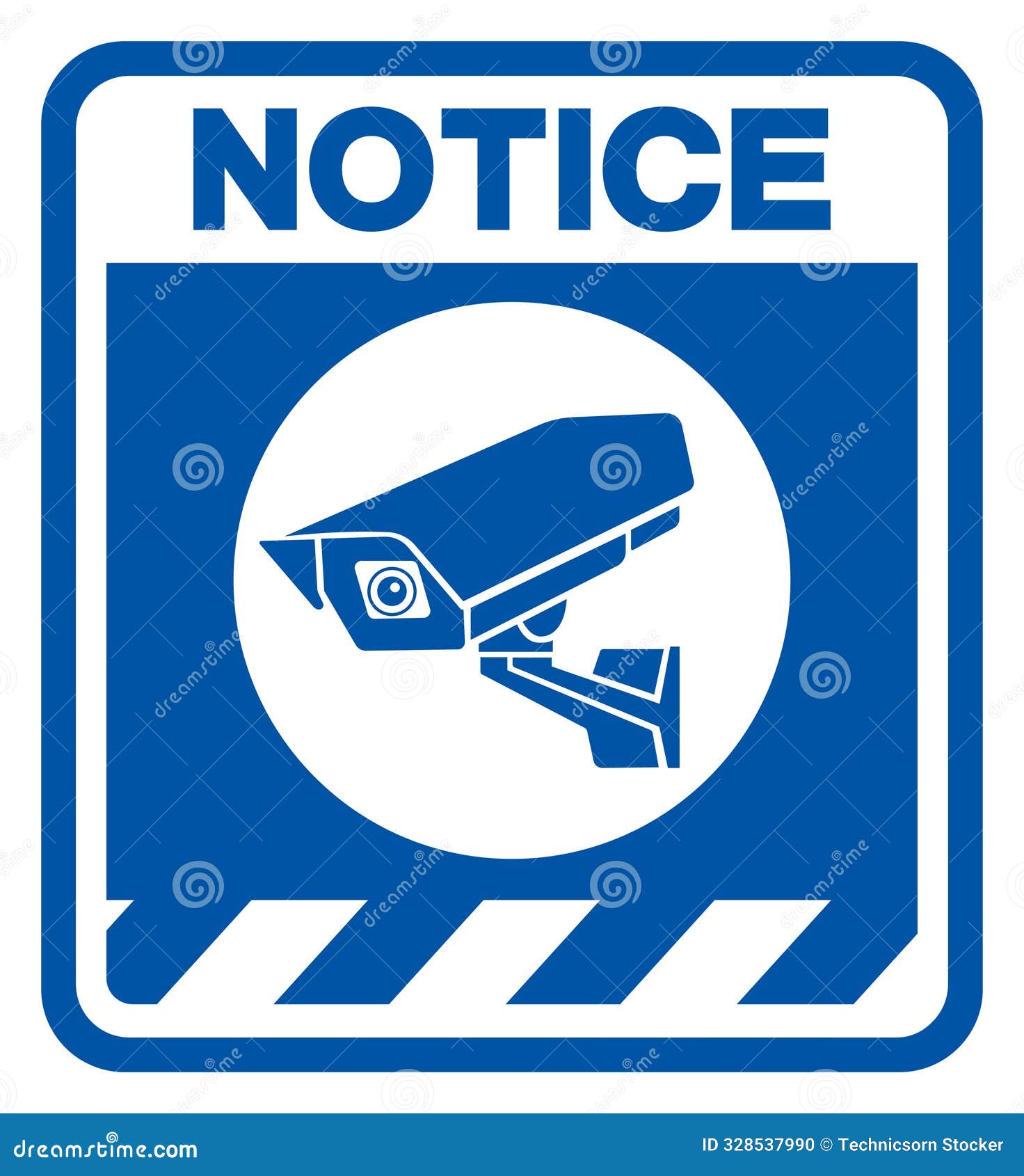 Notice CCTV Security Symbol Sign, Vector Illustration, Isolate on White ...