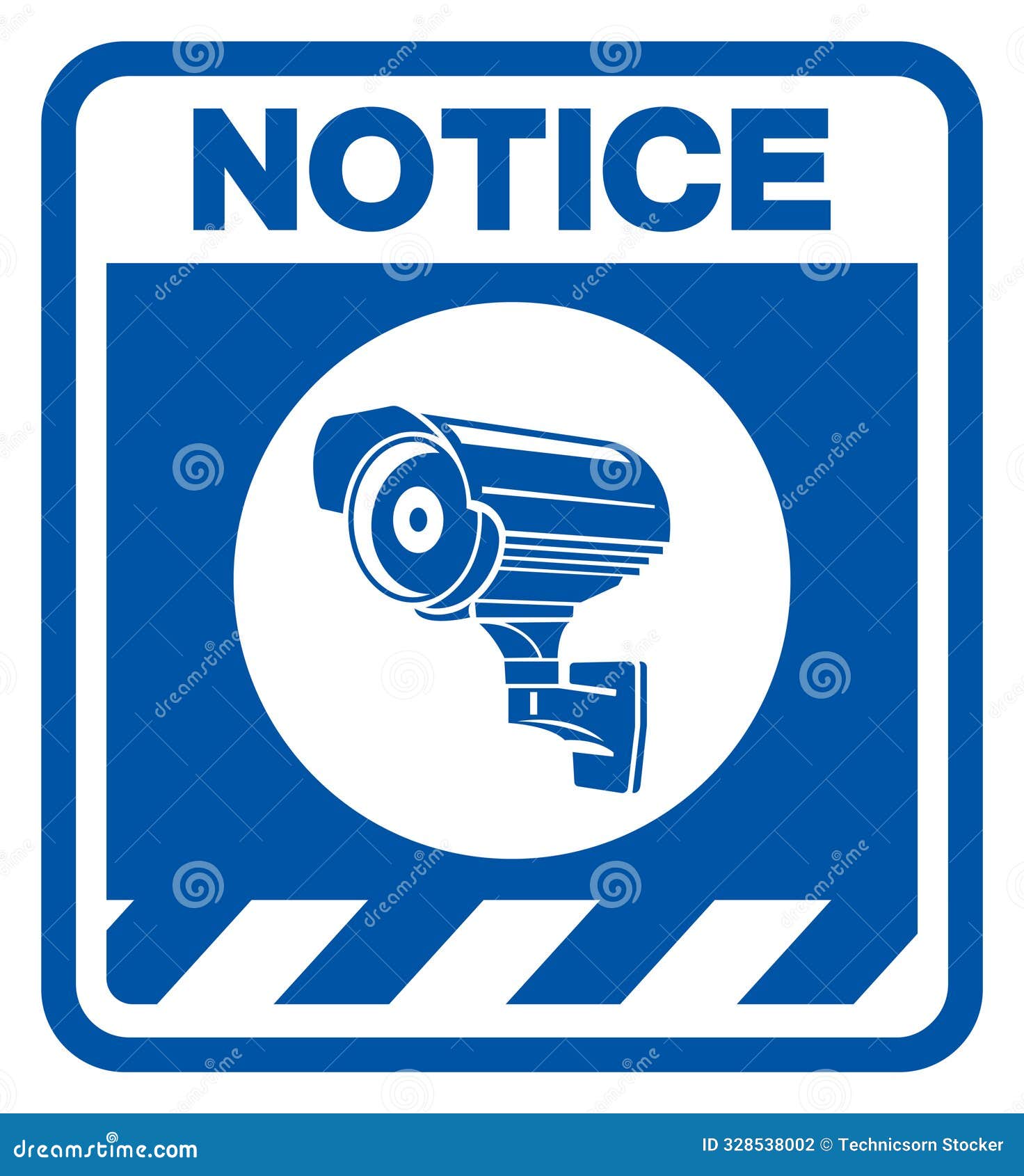 Notice CCTV Security Symbol Sign, Vector Illustration, Isolate on White ...