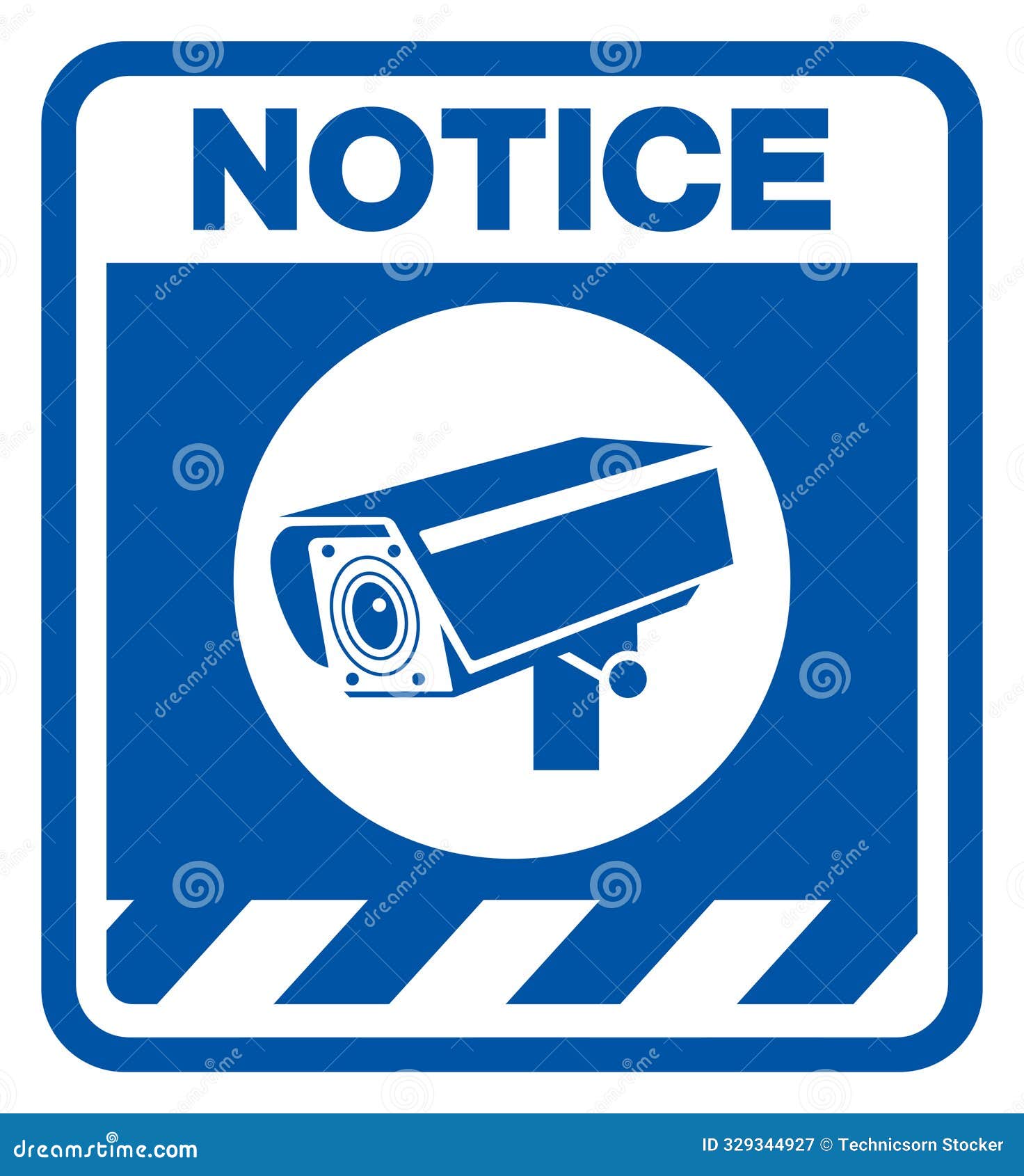 Notice CCTV Security Symbol Sign, Vector Illustration, Isolate on White ...