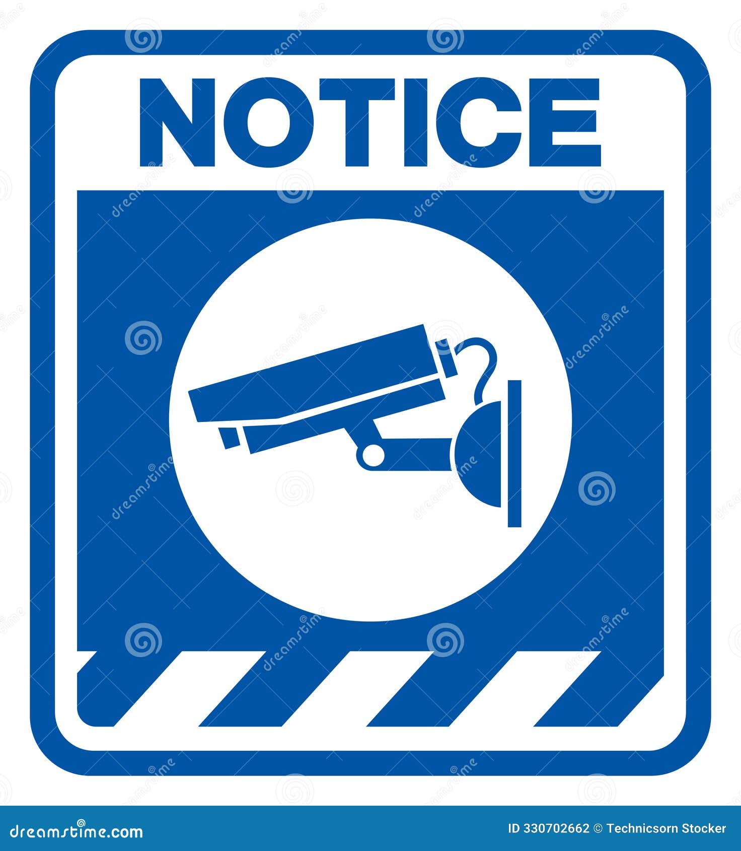 Notice CCTV Security Symbol Sign, Vector Illustration, Isolate on White ...