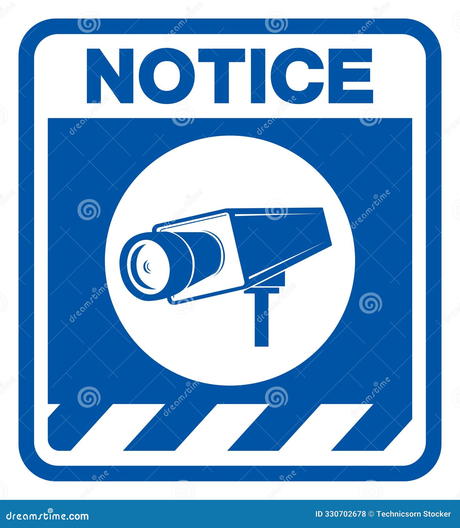 Notice CCTV Security Symbol Sign, Vector Illustration, Isolate on White ...