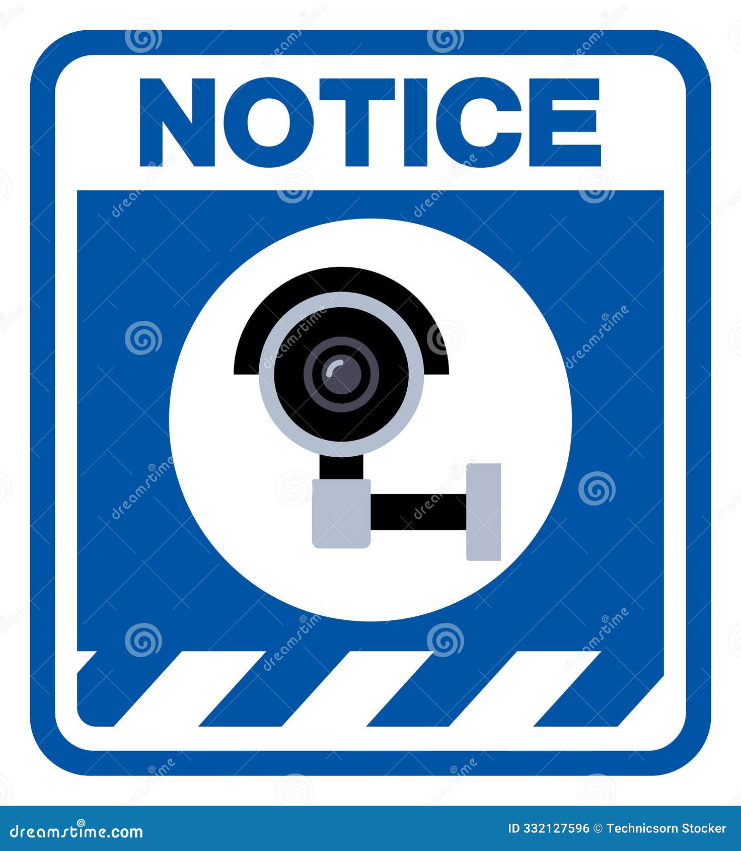 Notice CCTV Security Symbol Sign, Vector Illustration, Isolate on White ...