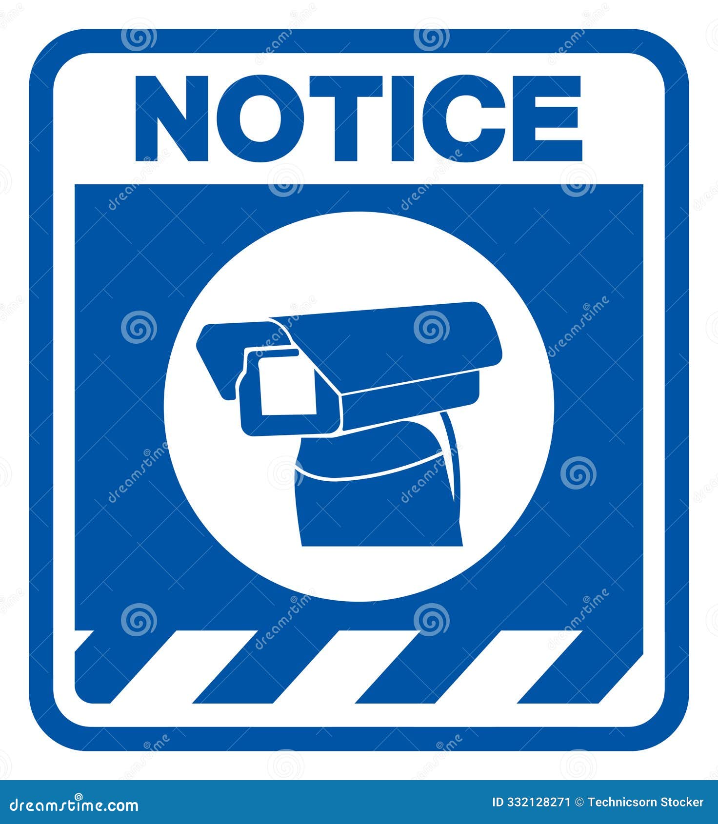 Notice CCTV Security Symbol Sign, Vector Illustration, Isolate On White ...