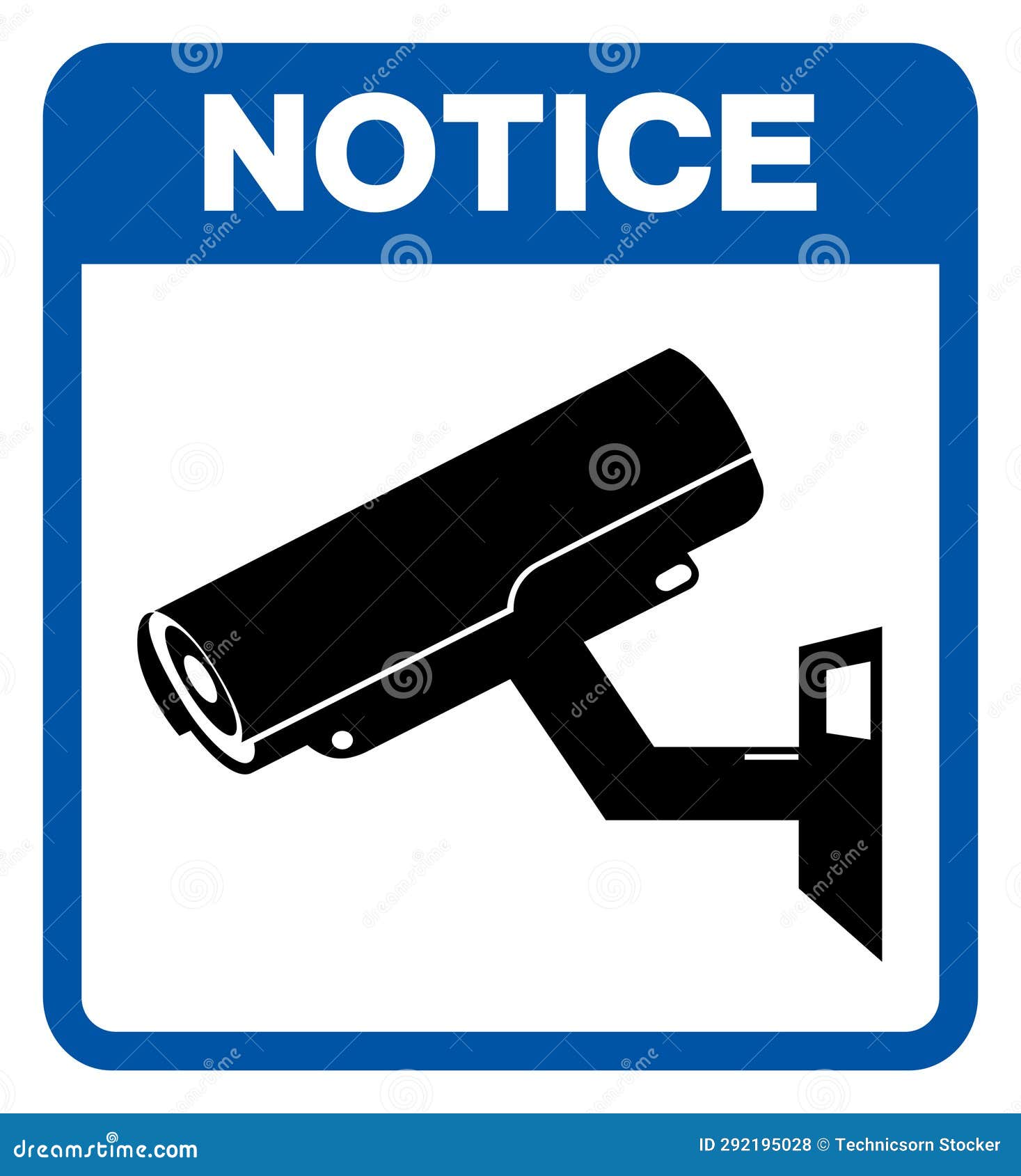 Notice CCTV Symbol Sign, Vector Illustration, Isolate on White ...