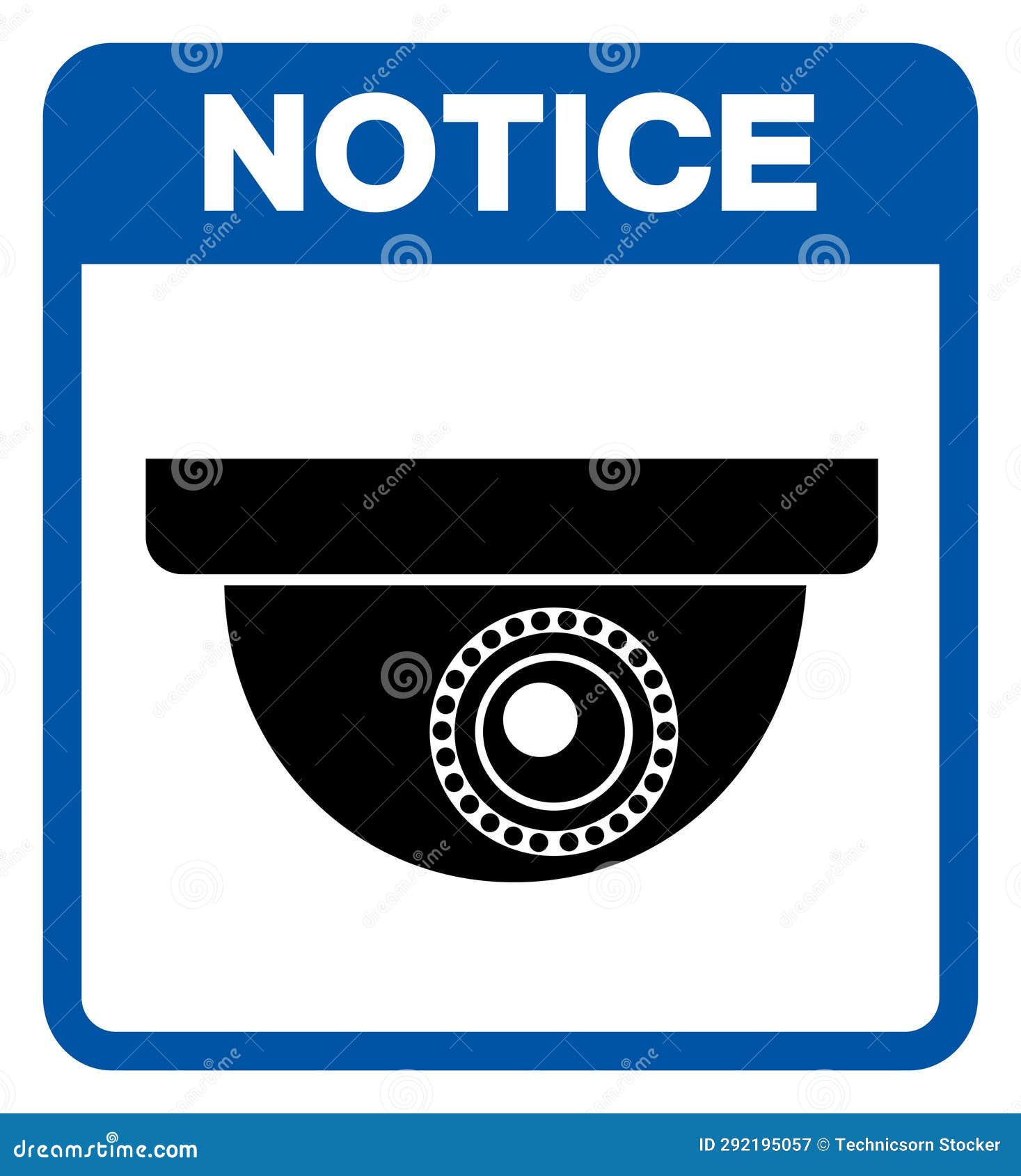 Notice CCTV Security Symbol Sign, Vector Illustration, Isolate On White ...
