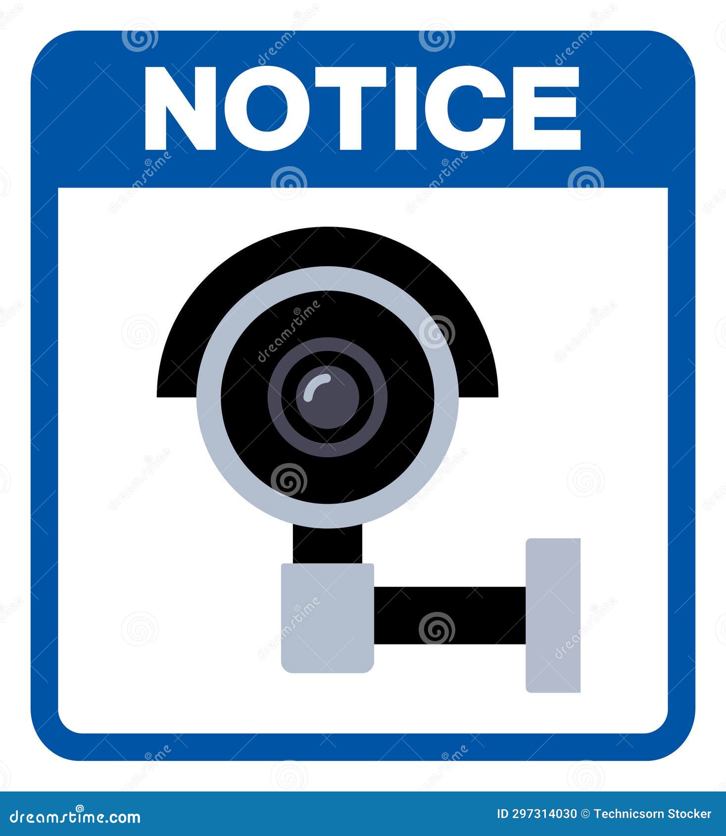Notice CCTV Symbol Sign, Vector Illustration, Isolate on White ...