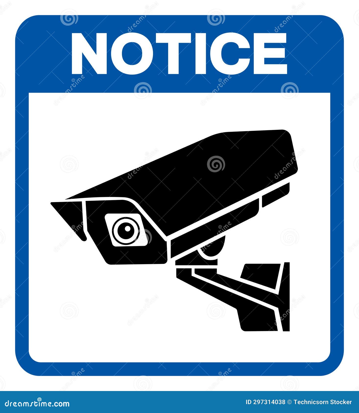 Notice CCTV Symbol Sign, Vector Illustration, Isolate on White ...