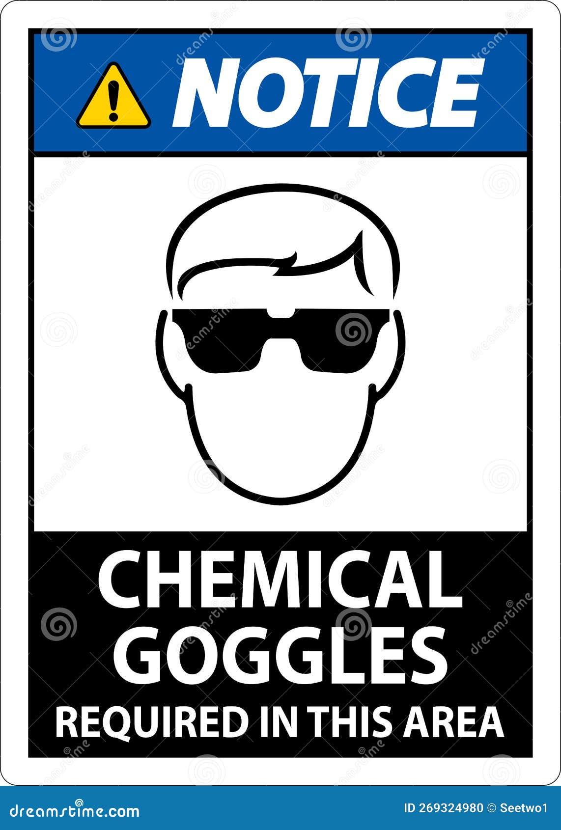 Notice Chemical Spill Symbol Sign, Vector Illustration, Isolate On ...