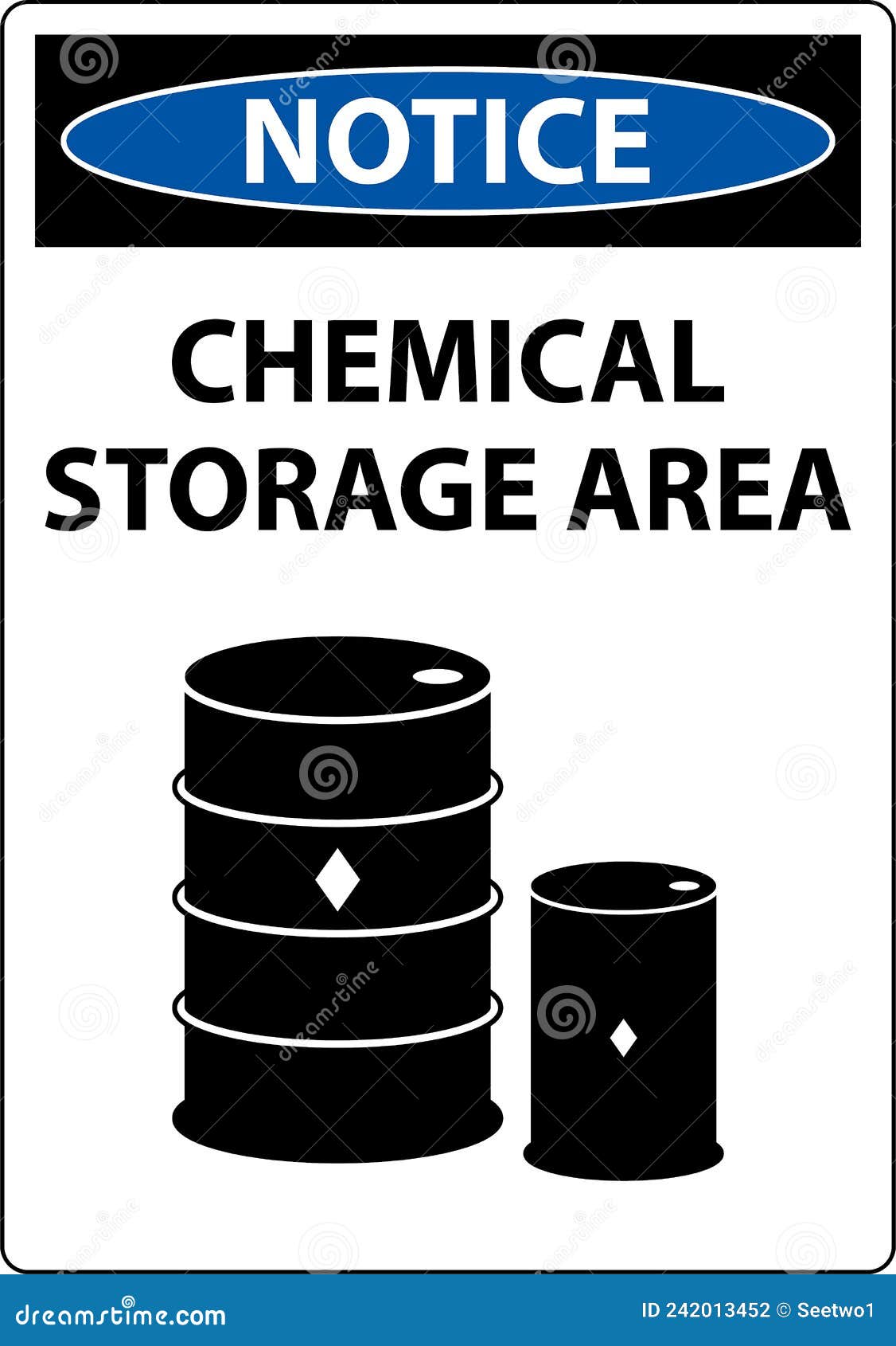 Notice Chemical Storage Symbol Sign, Vector Illustration, Isolate On ...