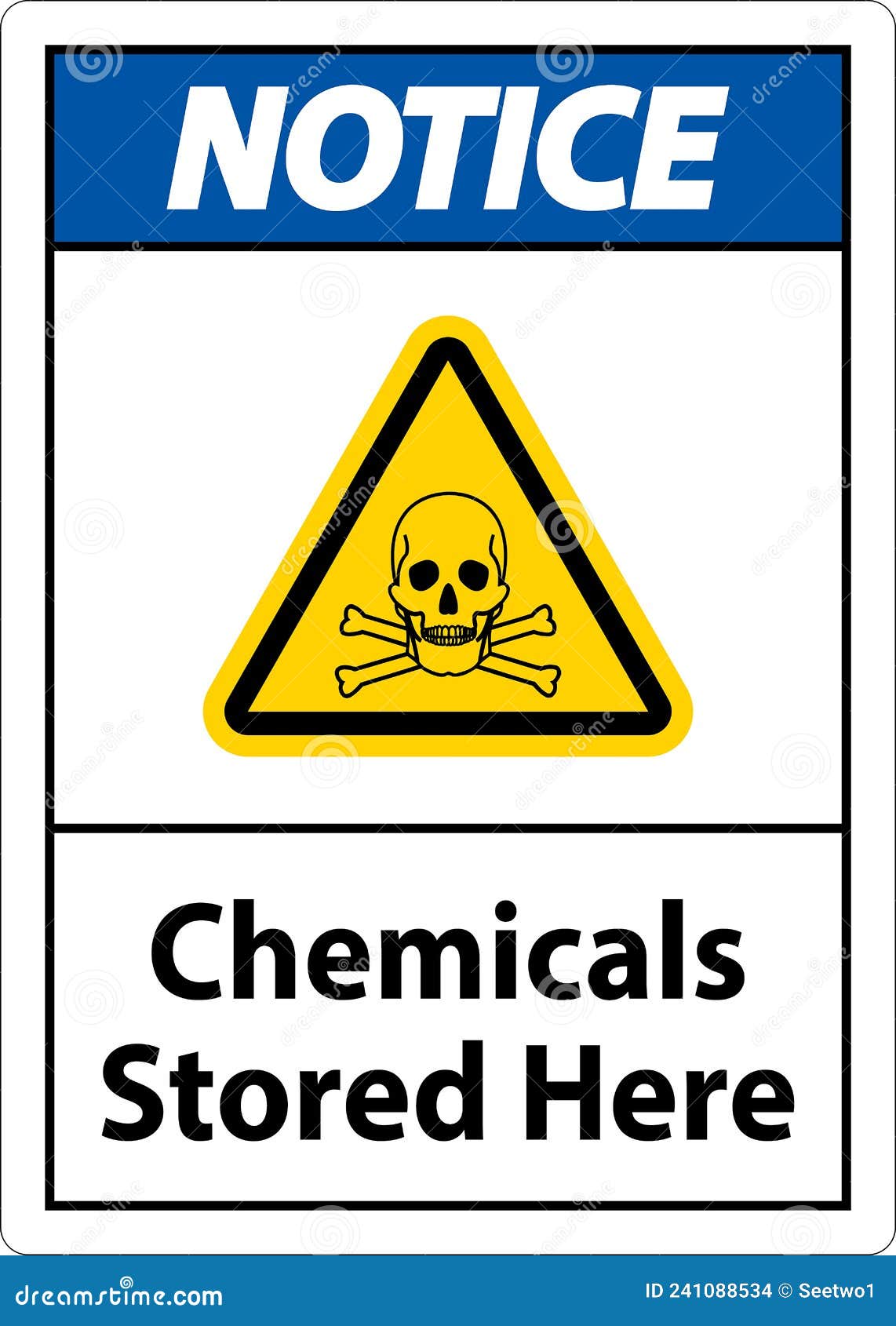 Notice Chemicals In Use Symbol Sign, Vector Illustration, Isolate On ...