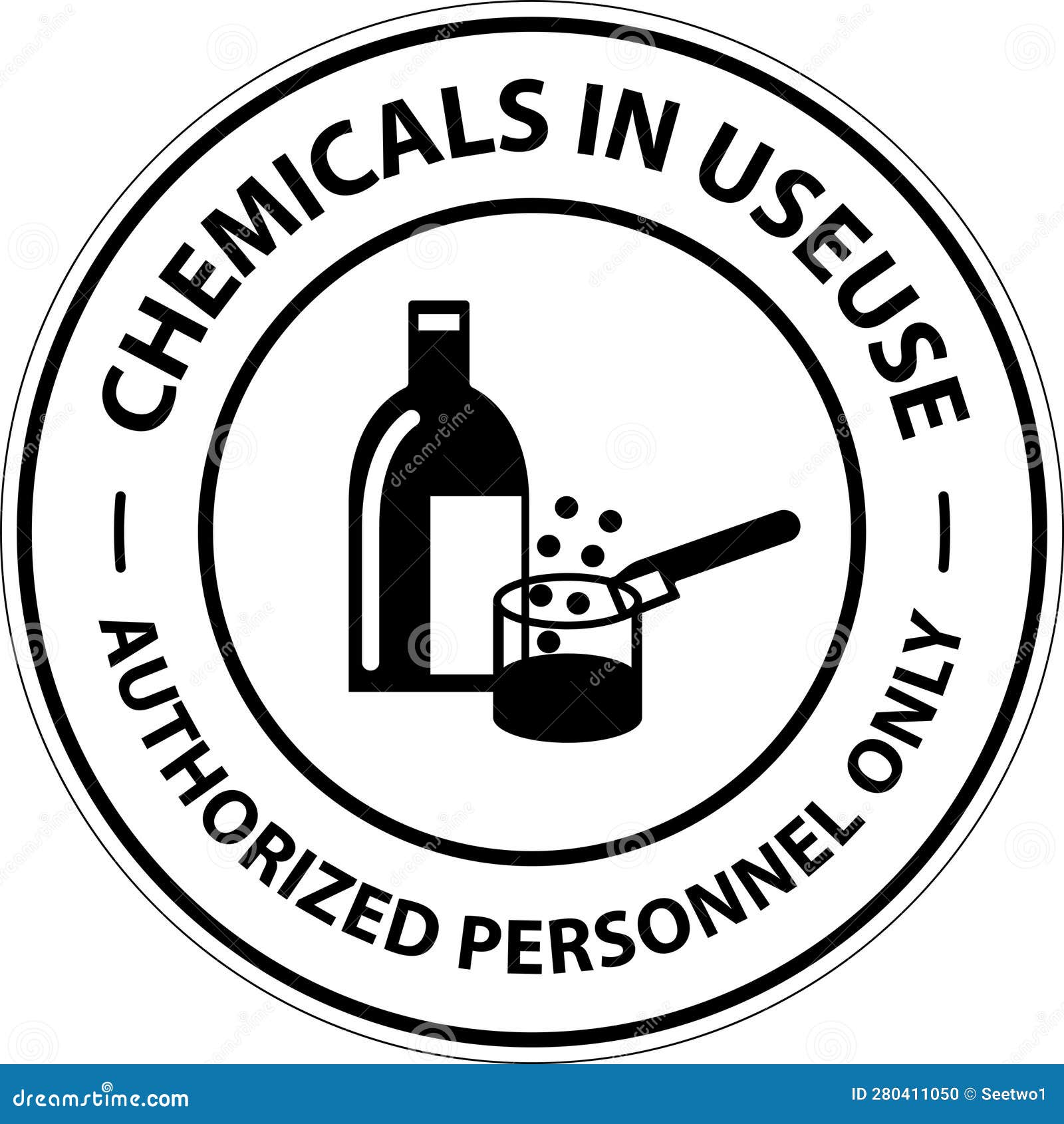 Notice Chemicals in Use Symbol Sign on White Background Stock Vector ...