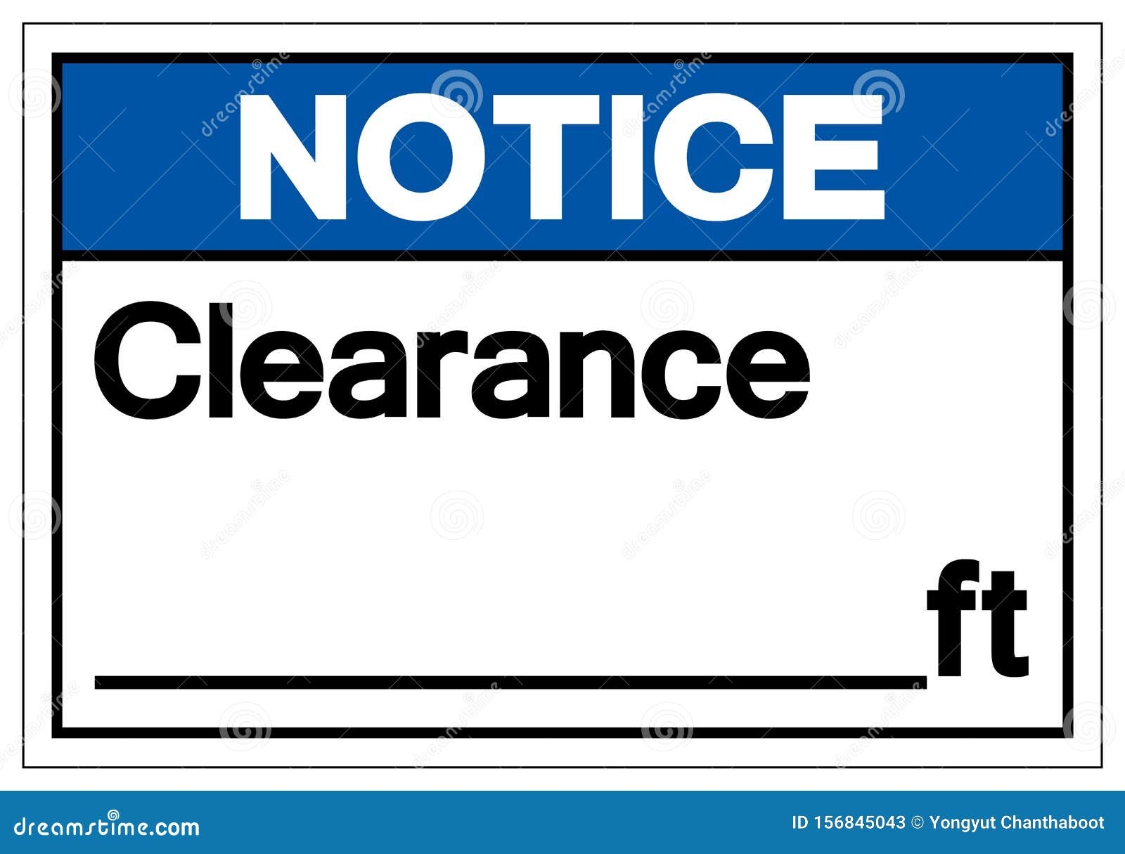 Notice Clearance Symbol Sign ,Vector Illustration, Isolate on White ...