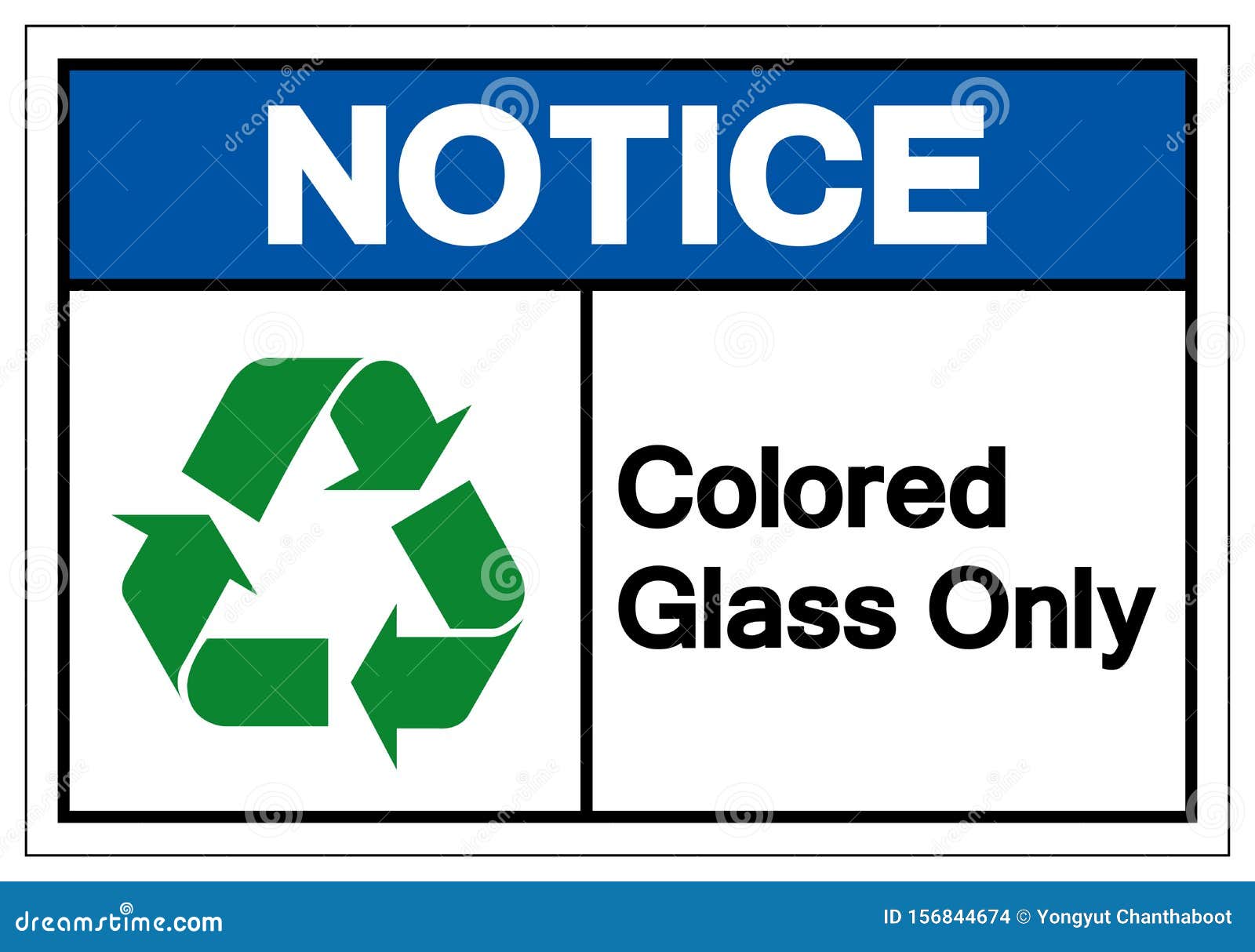 Notice Colored Glass only Symbol Sign ,Vector Illustration, Isolate on ...