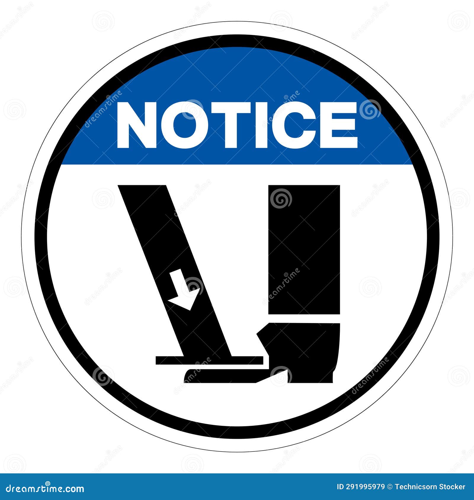 Notice Crush Hazard Symbol Symbol Sign, Vector Illustration, Isolate on ...