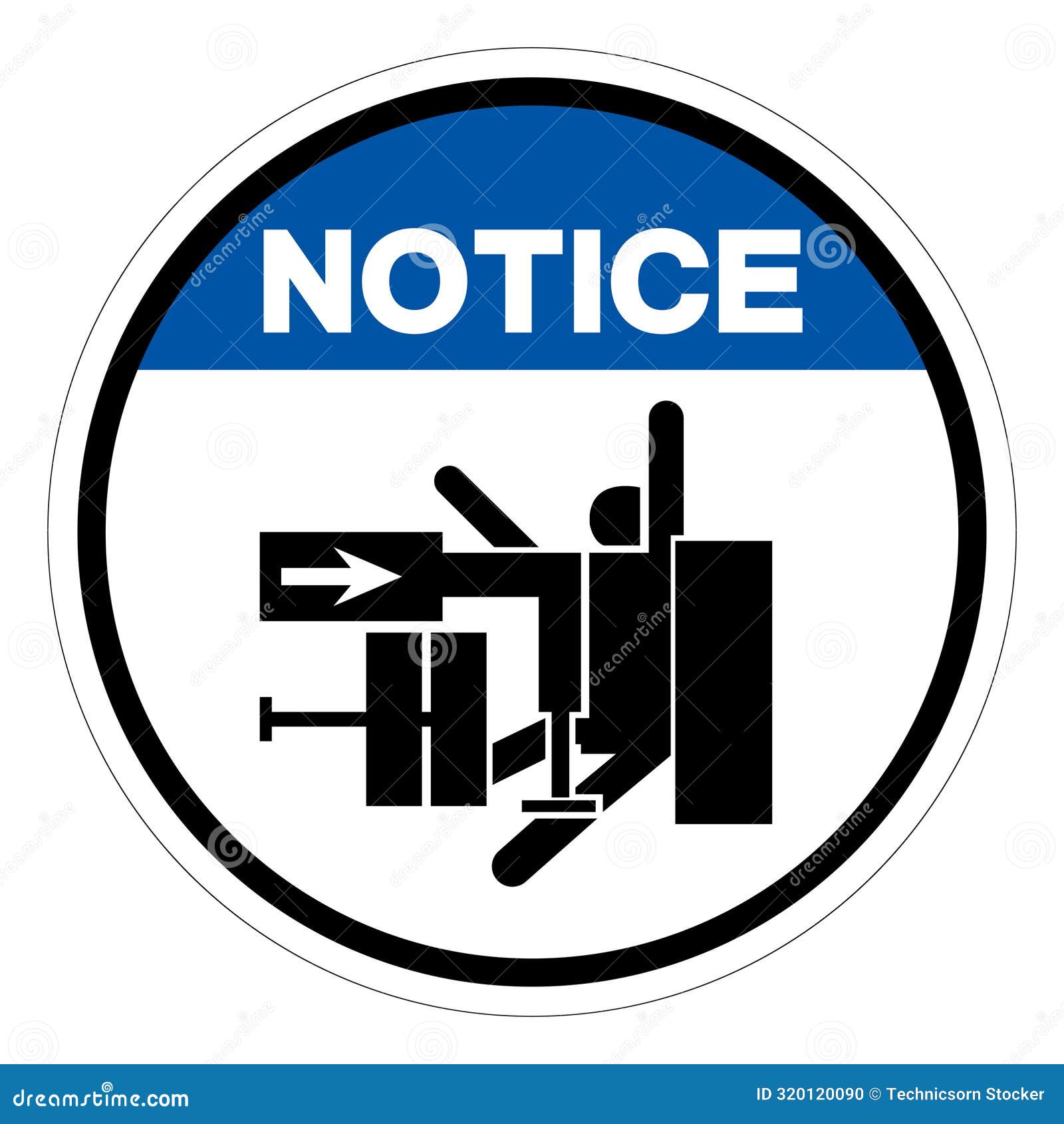 Notice Crush Hazard Symbol Sign, Vector Illustration, Isolate On White ...