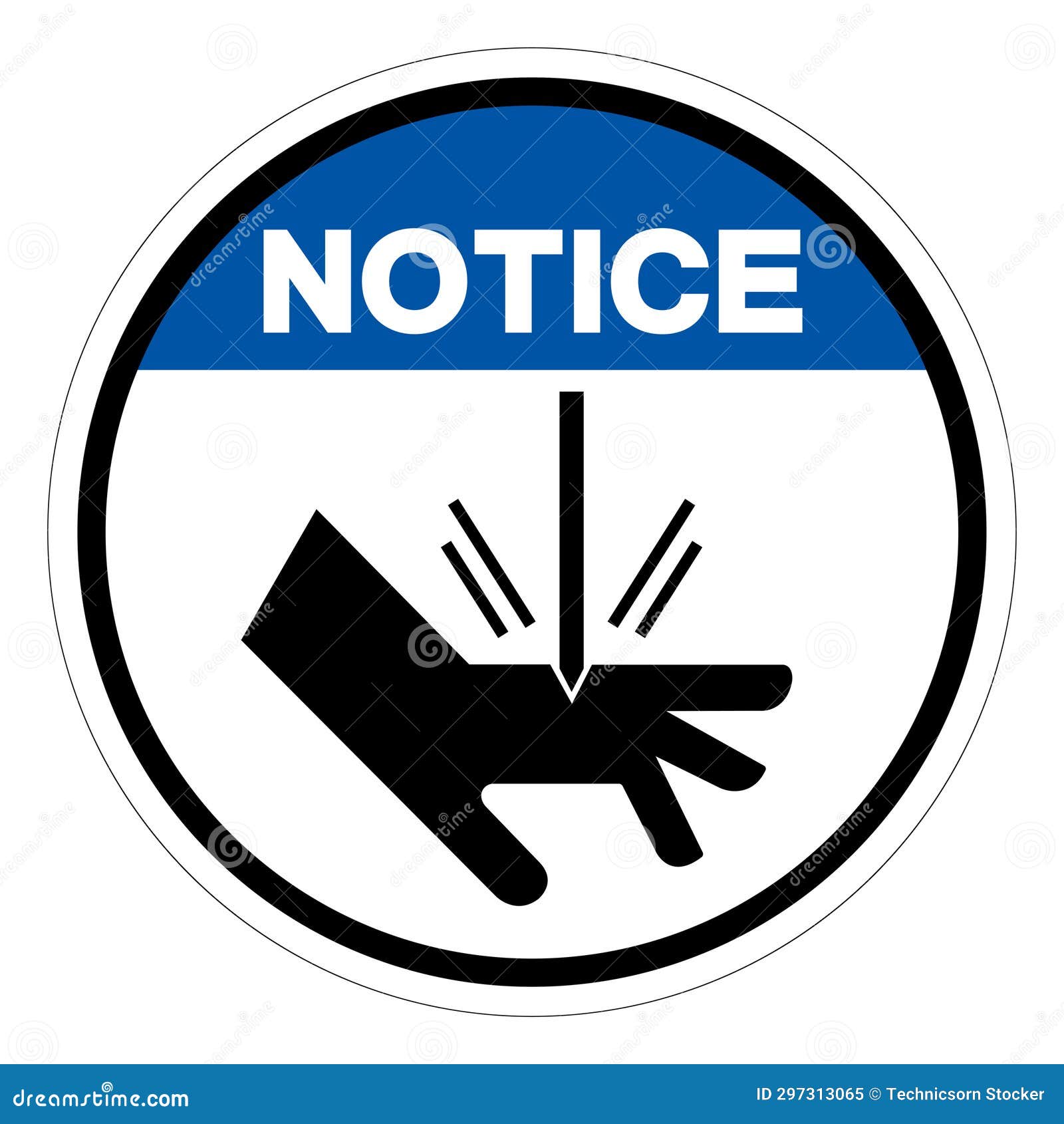Notice Cut Hazard Hazard Symbol Sign, Vector Illustration, Isolate on ...