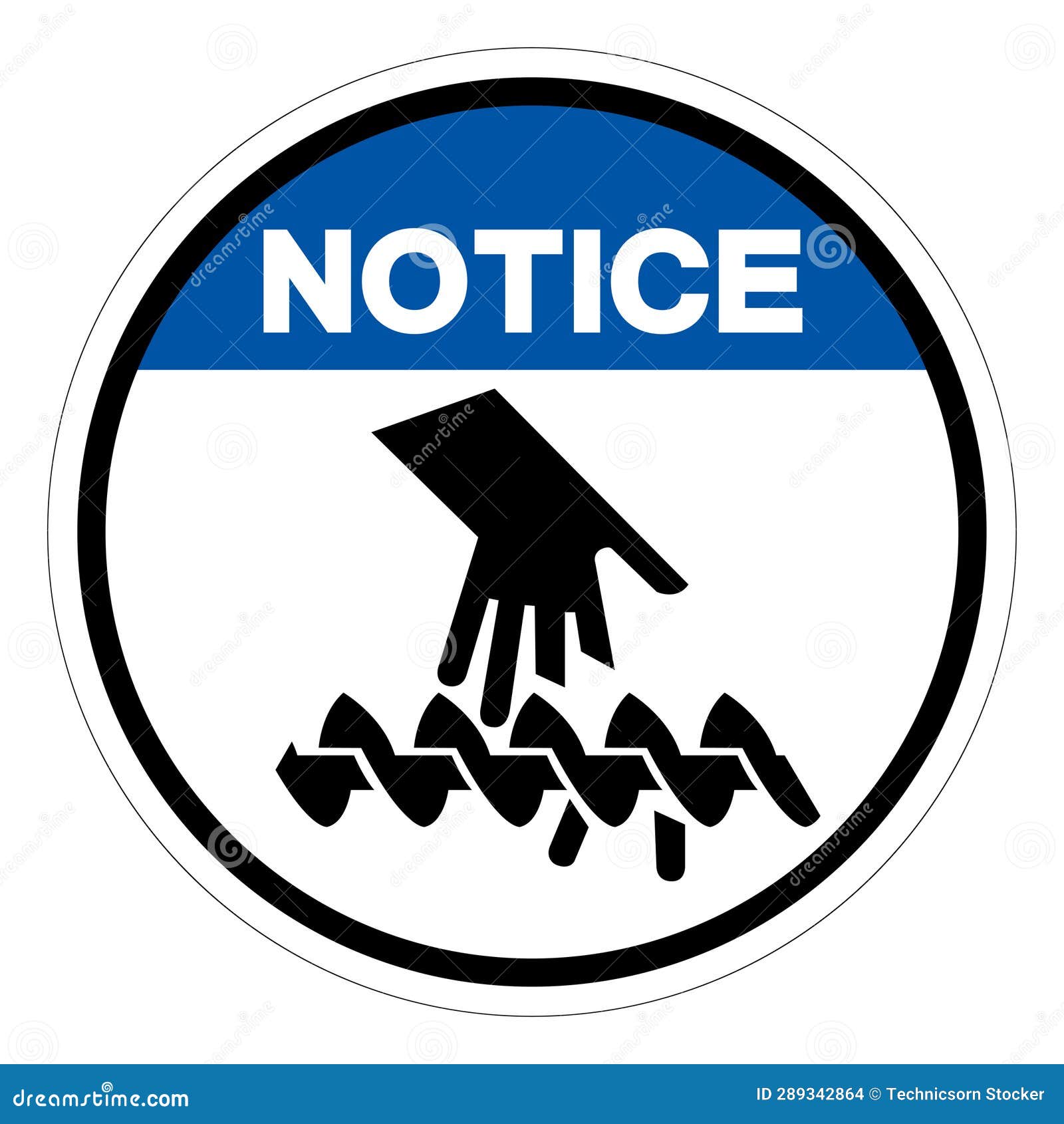 Notice Cutting Hand Hazard Symbol Sign, Vector Illustration, Isolate on ...