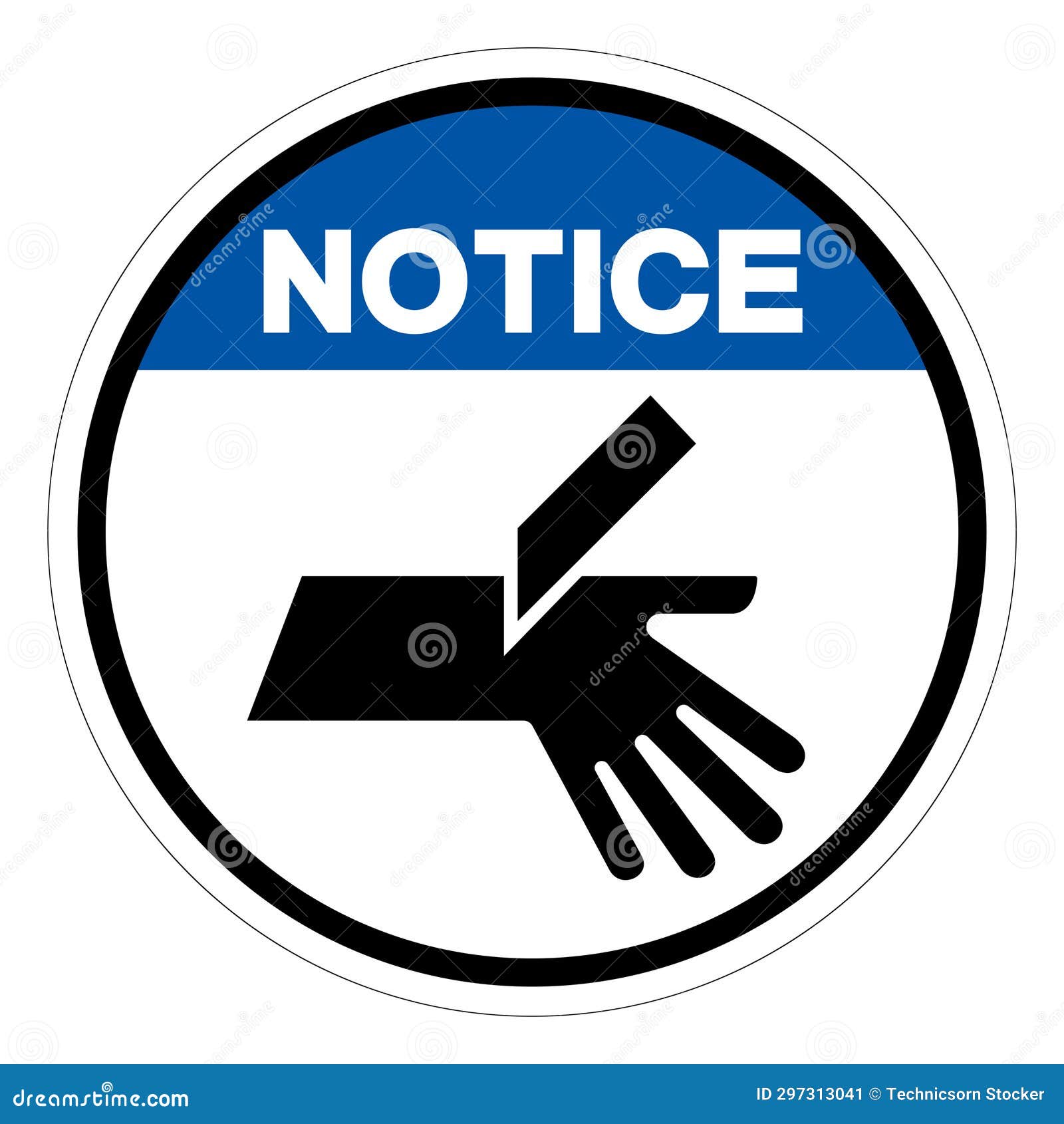 Notice Cutting Of Fingers Angled Blade Symbol Sign, Vector Illustration ...