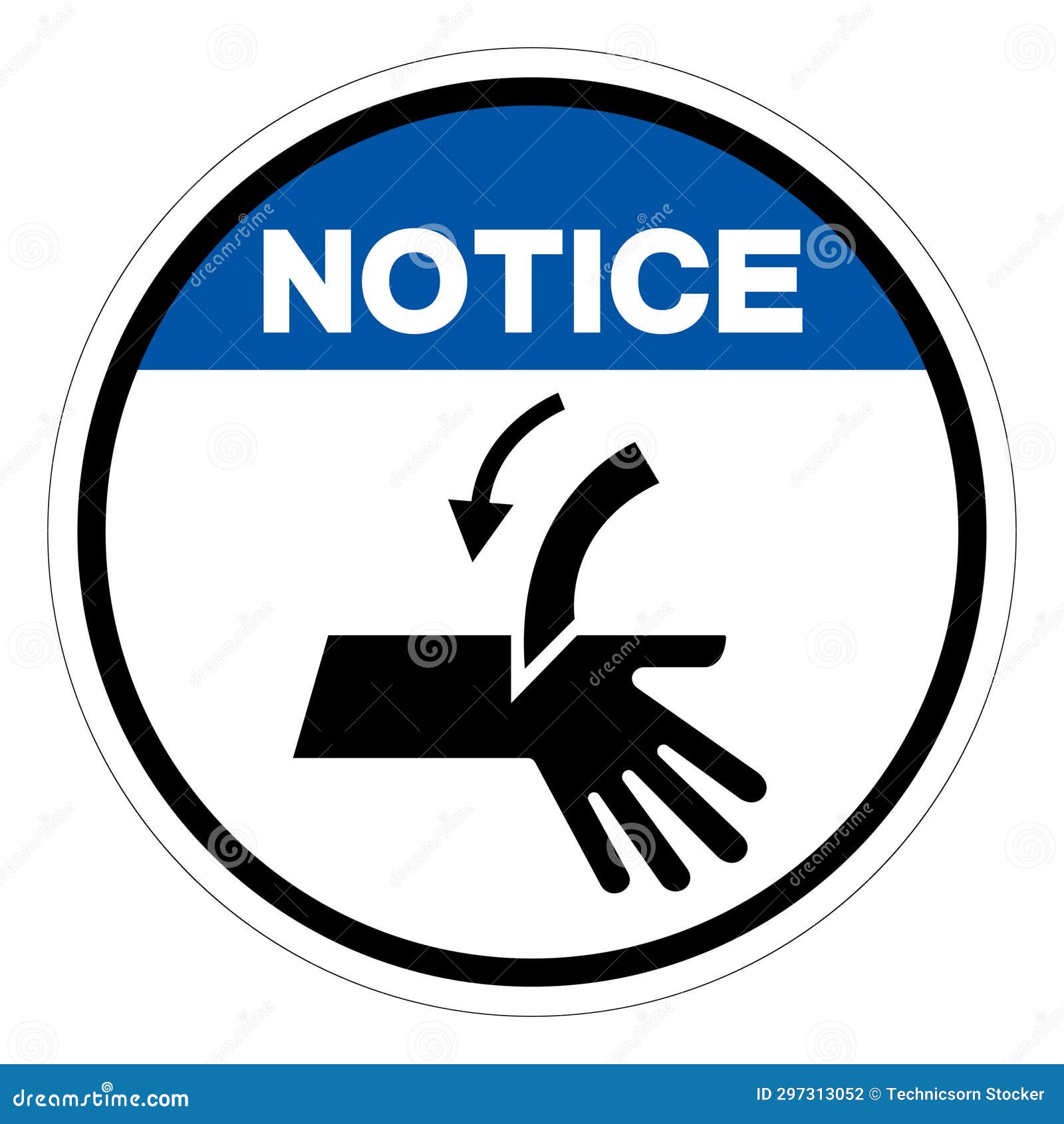 Notice Cutting Hand Symbol Sign, Vector Illustration, Isolate on White ...