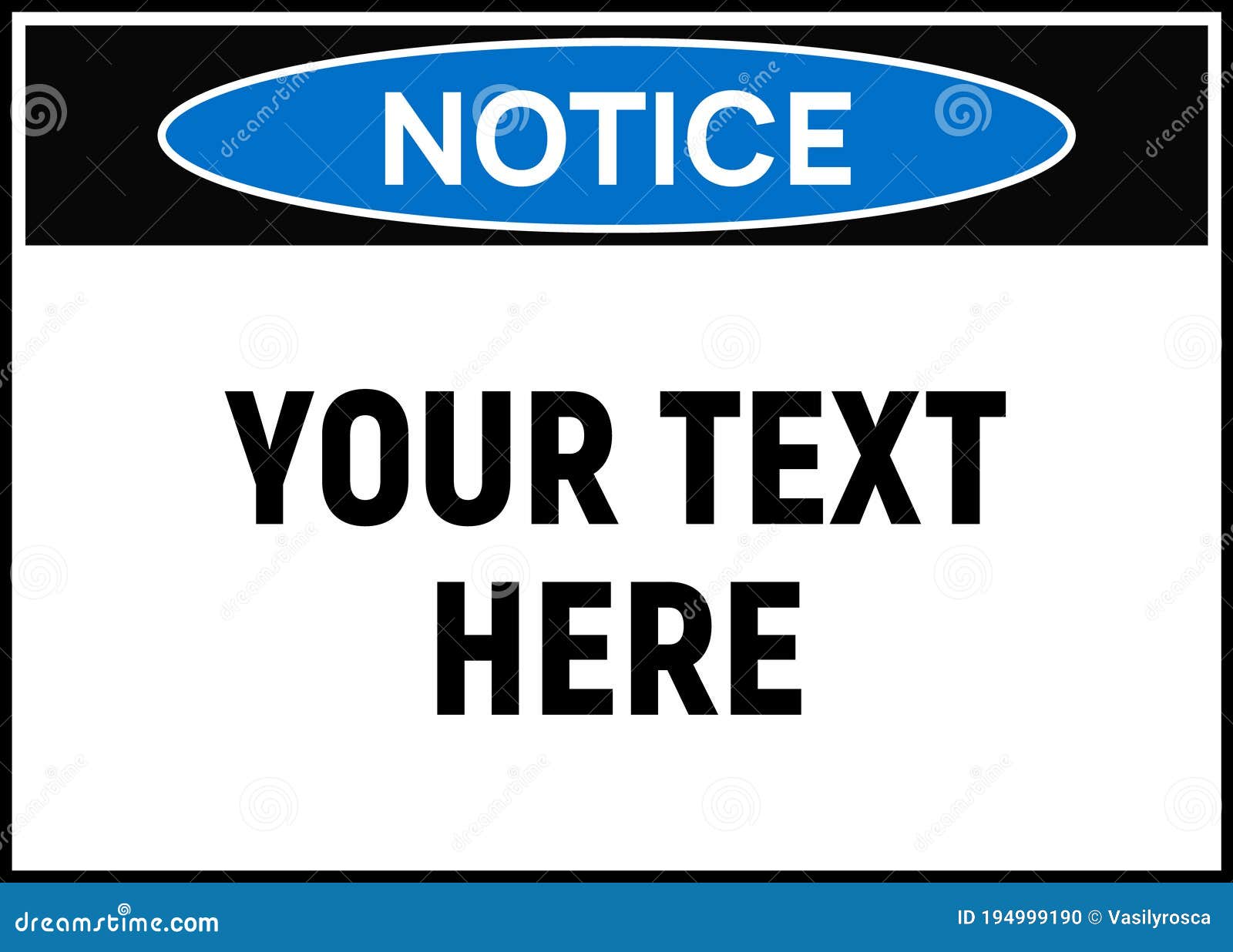 Notice Danger Warning Sign Poster. Caution Notice Message Label Sticker ...