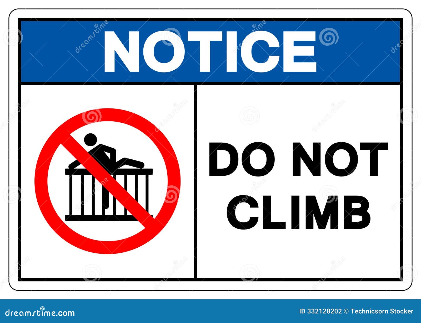Notice Do Not Climb Symbol Sign ,Vector Illustration, Isolate on White ...