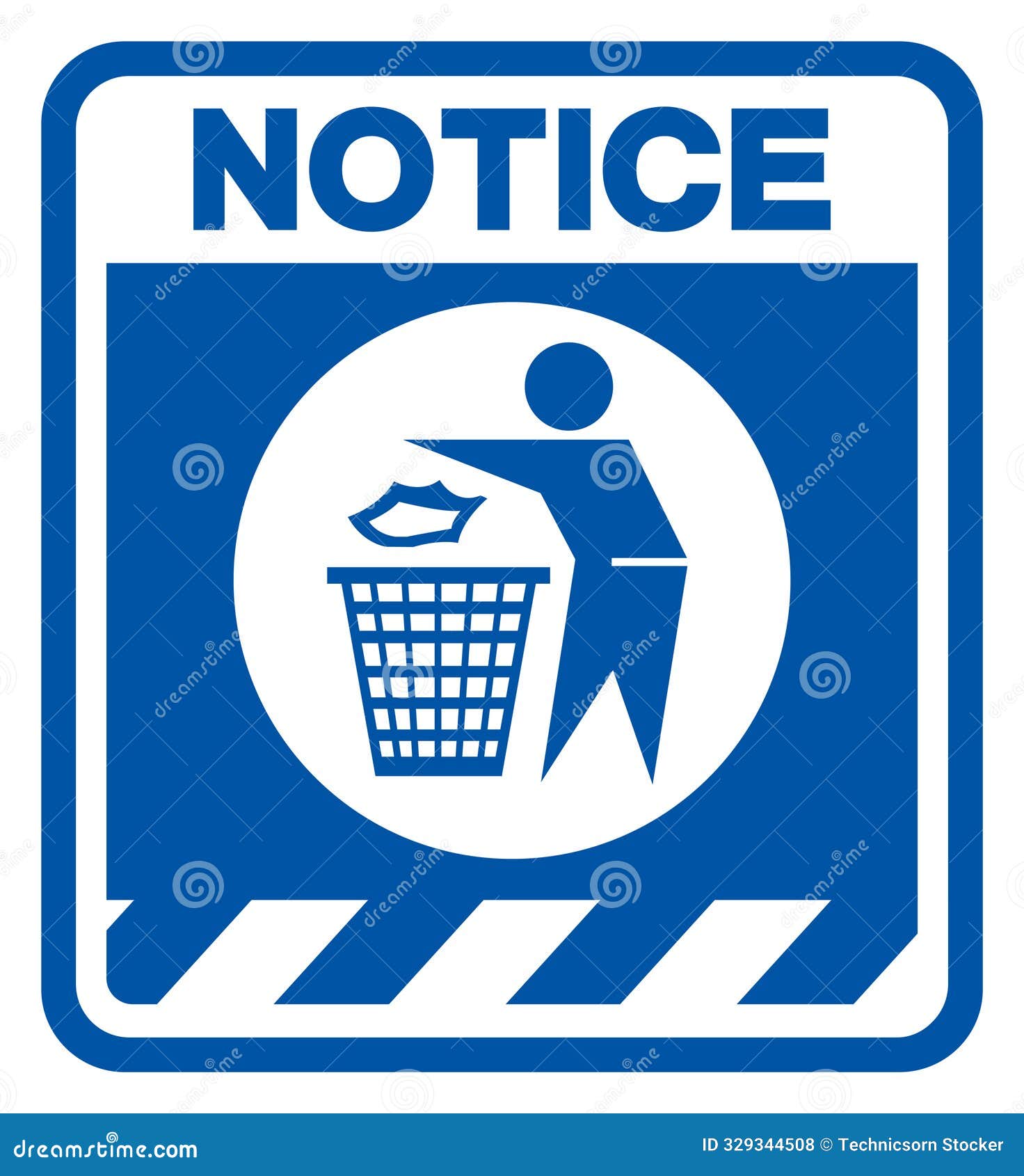 Notice Do Not Litter Symbol Sign, Vector Illustration, Isolate on White ...