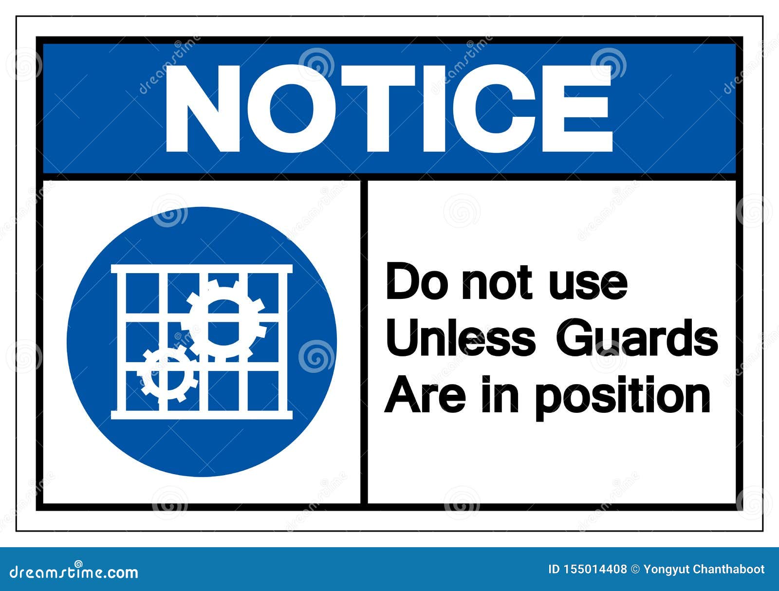 Do Not Operate With Guards Removed Symbol Sign, Vector Illustration ...