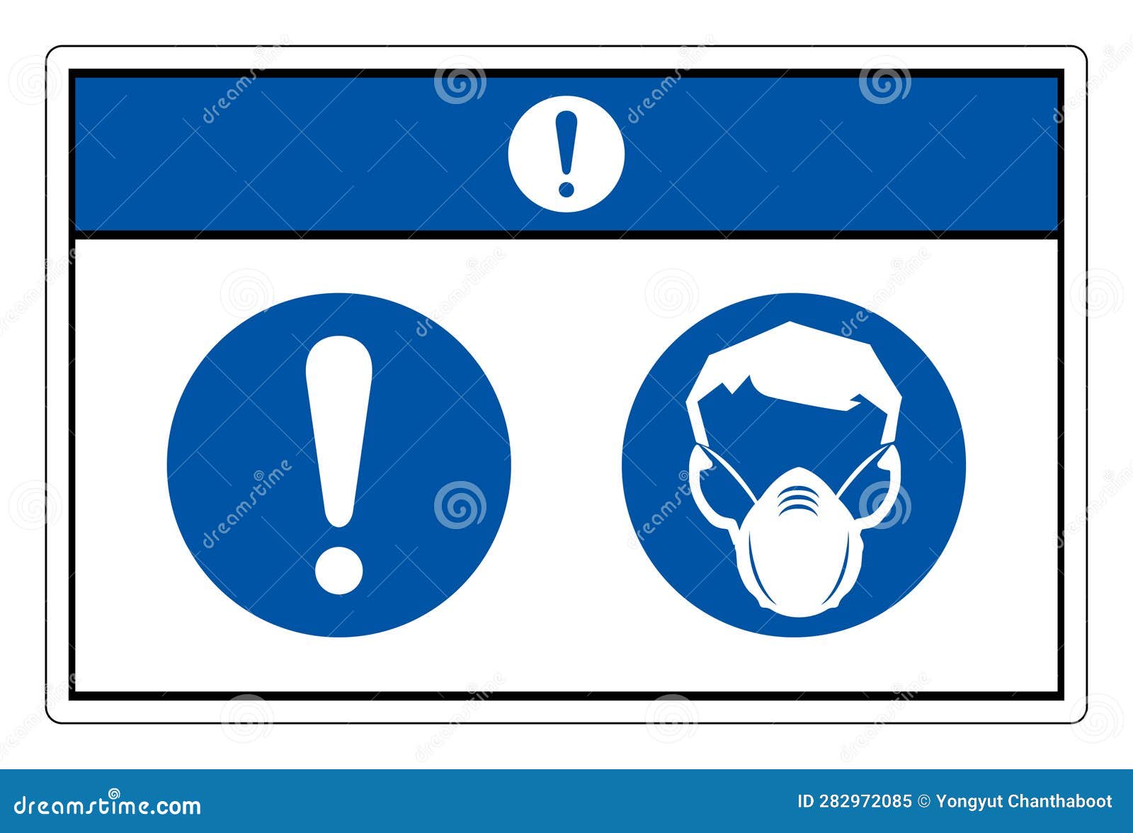 Notice Dust Mask Must Be Worn Symbol Sign ,Vector Illustration, Isolate ...