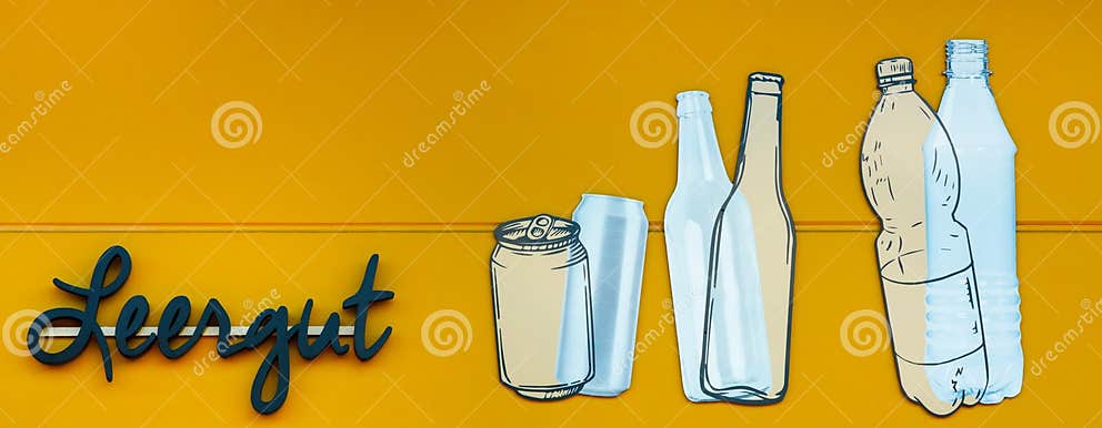 Notice on a Facade for Empties -Leergut- Stock Image - Image of ...