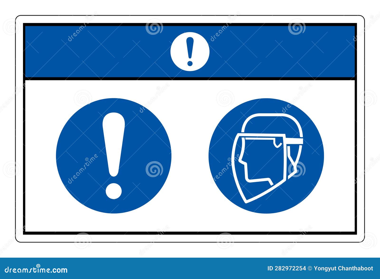 Notice Face Shield Required Symbol Sign ,Vector Illustration, Isolate ...