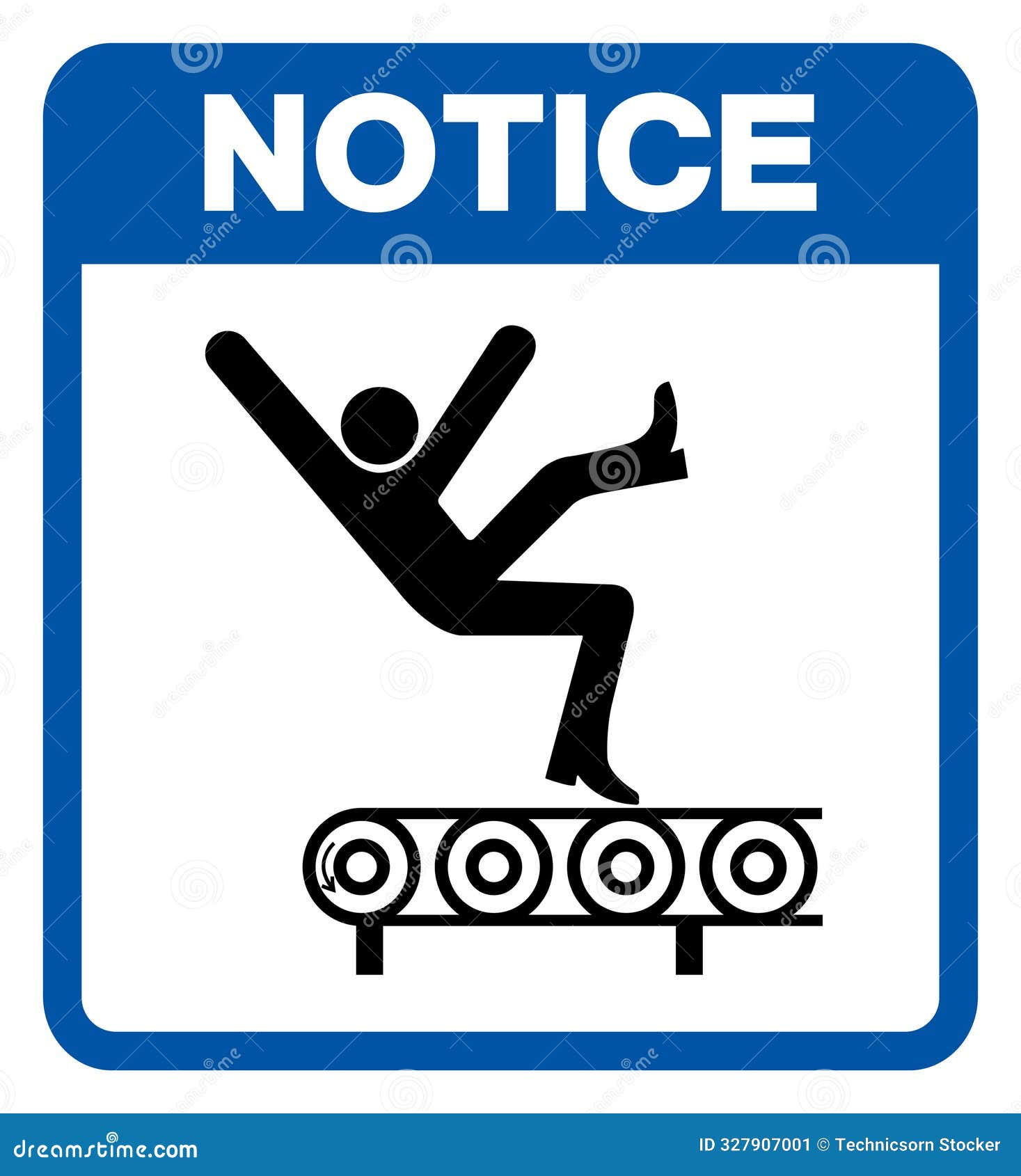 Fall Hazard Symbol Sign Isolate On White Background,Vector Illustration ...