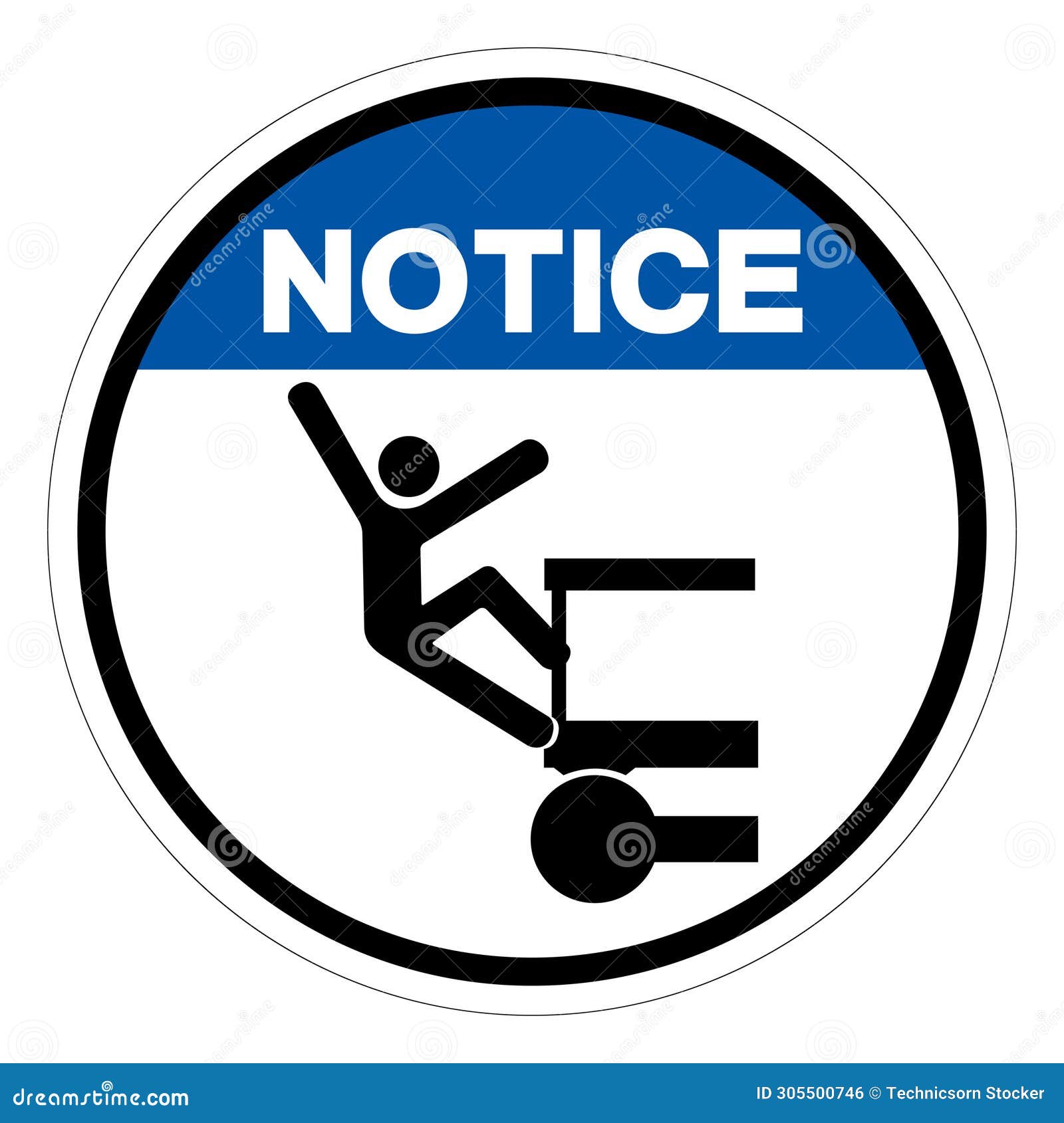 Notice Falling of Crush Hazard Symbol Sign, Vector Illustration ...