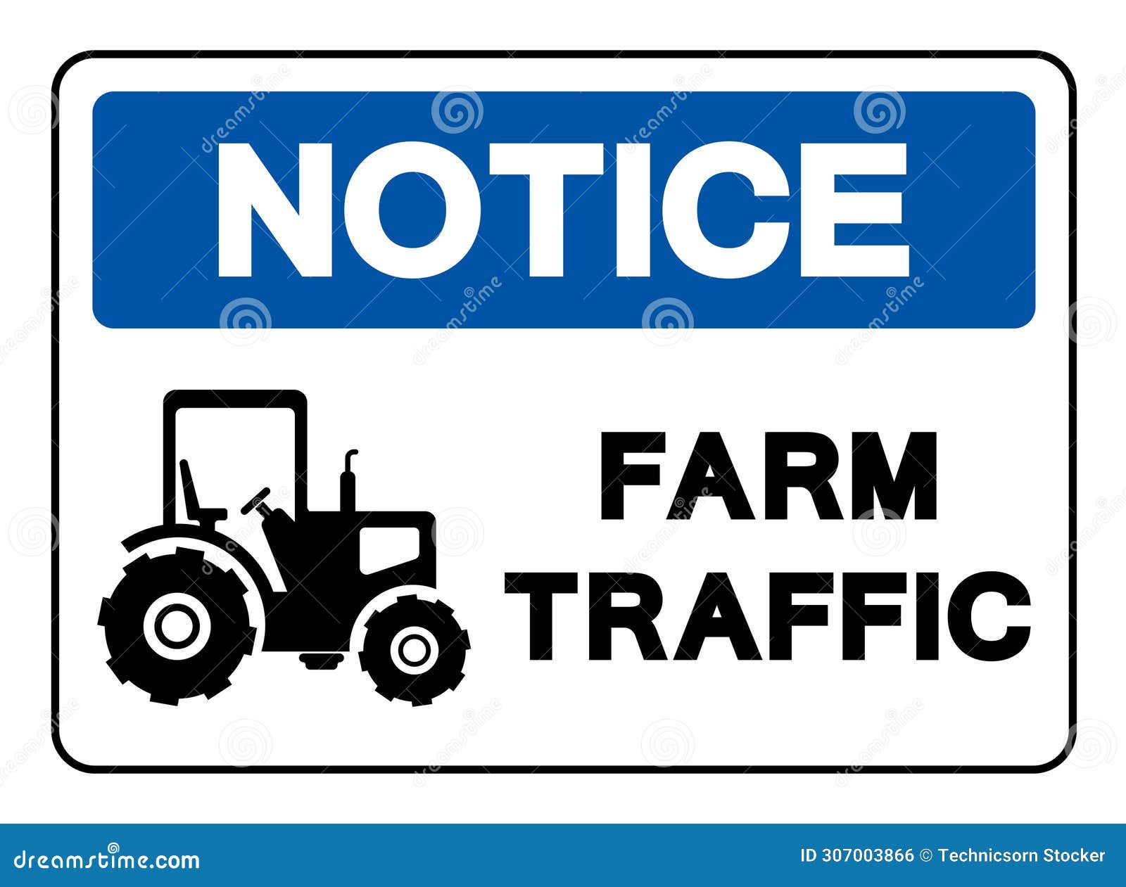Notice Farm Traffic Symbol Sign, Vector Illustration, Isolate on White ...
